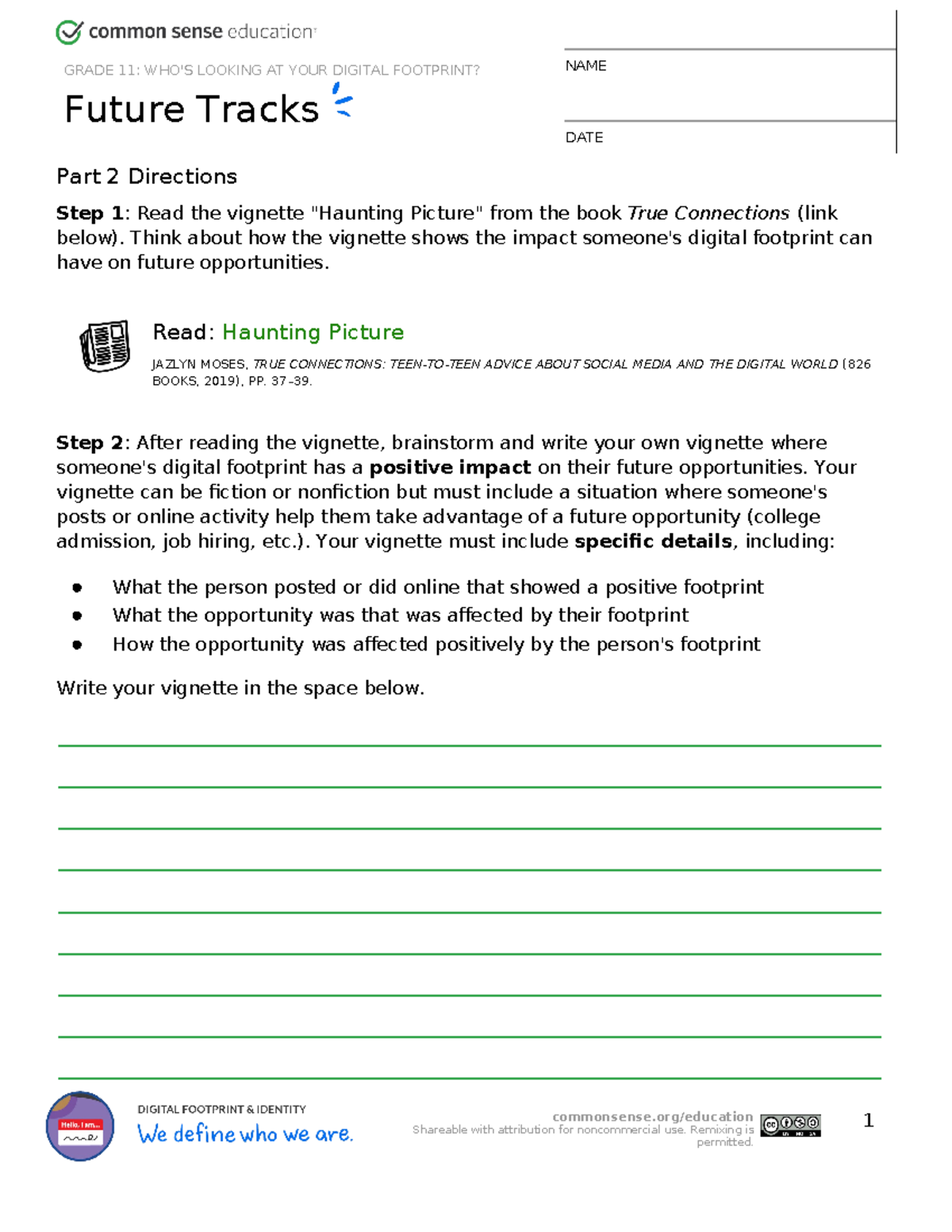 Part 2 - GRADE 11: WHO'S LOOKING AT YOUR DIGITAL FOOTPRINT? Future ...