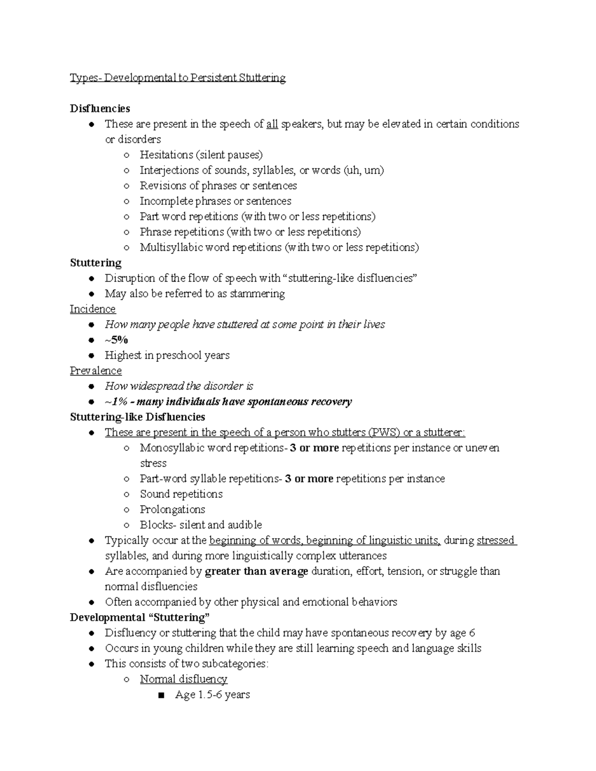 2021-disorders of fluency and voice-lecture notes class 5 - Types ...