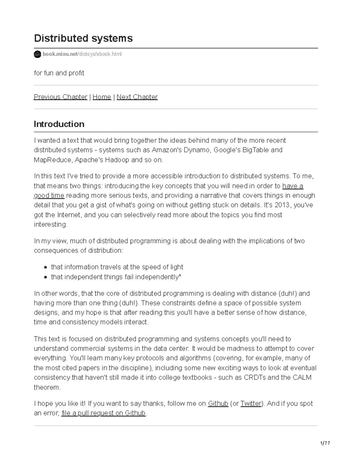Distributed systems - Distributed systems book.mixu.net/distsys/ebook ...