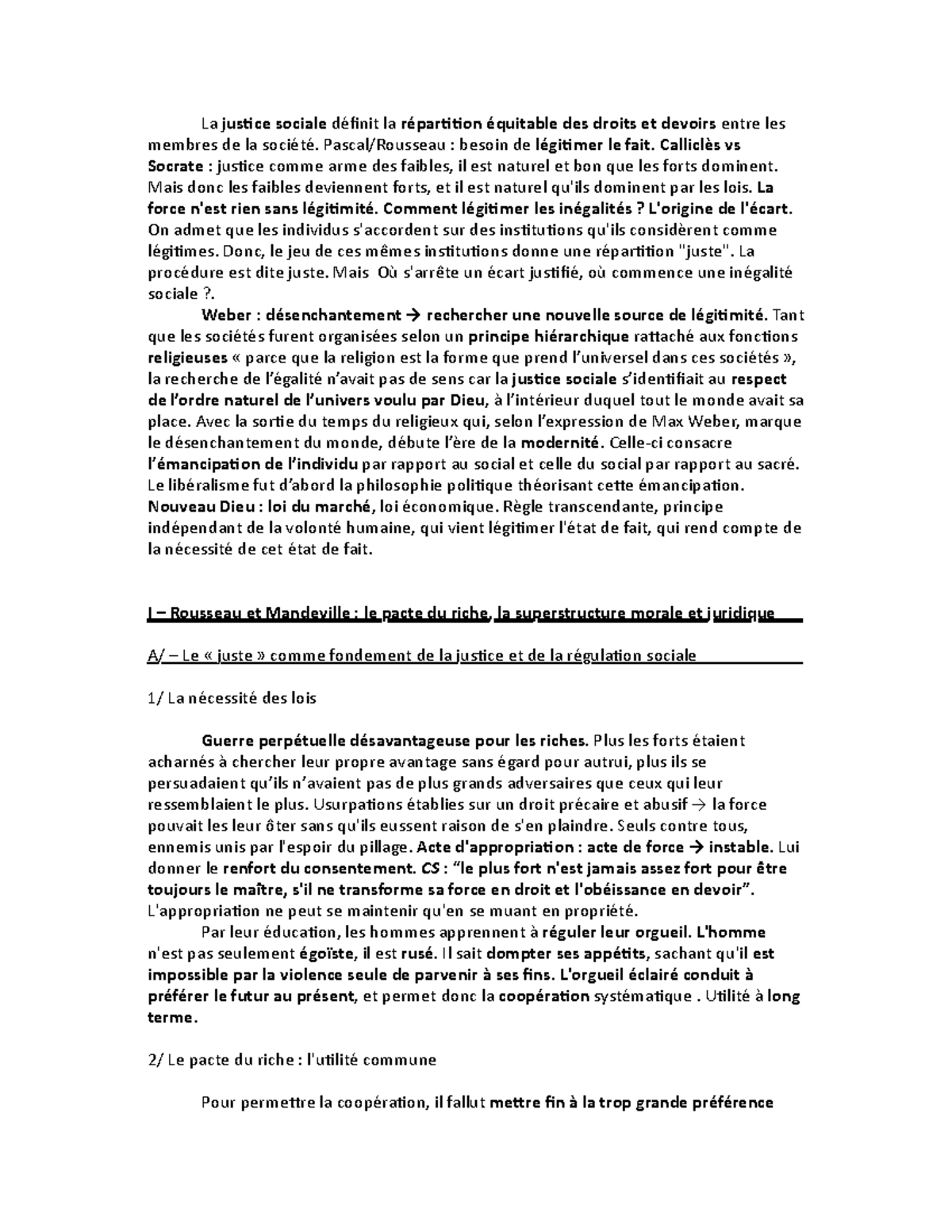 Synthèse sur la Justice Sociale - La sociale la des droits et devoirs ...