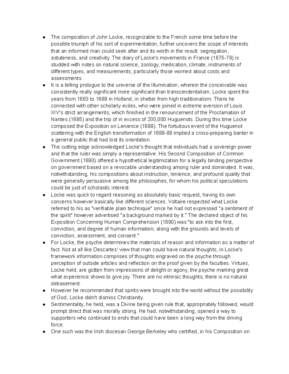 Influence of John Locke - The composition of John Locke, recognizable ...