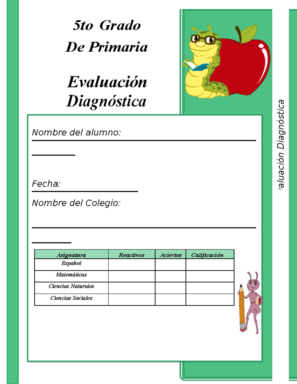 5to-Grado-Evaluacion Diagnóstica - 5to Grado De Primaria Evaluación ...