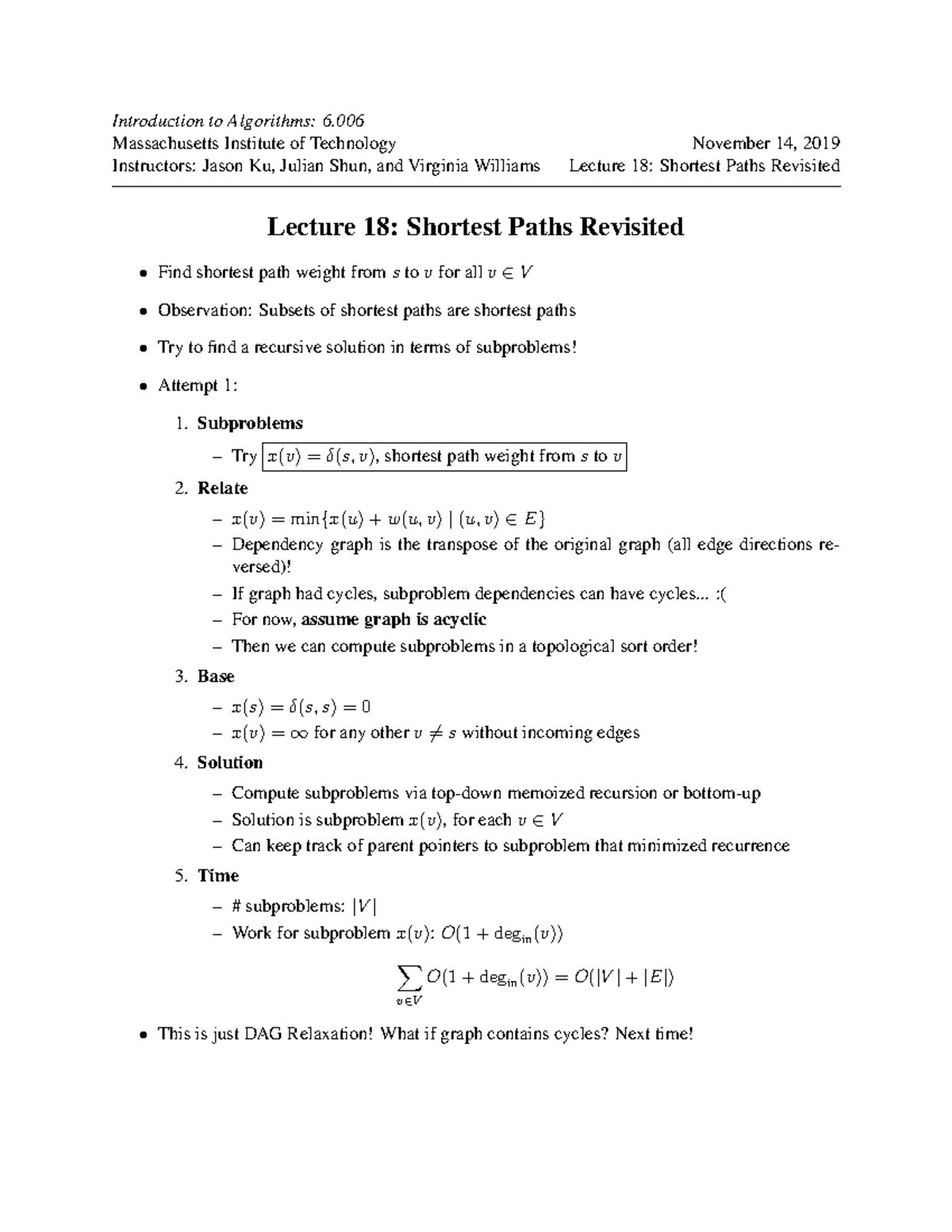L18 - Lecturer: Jason Ku - Introduction to Algorithms: 6. Massachusetts Institute of Technology ...