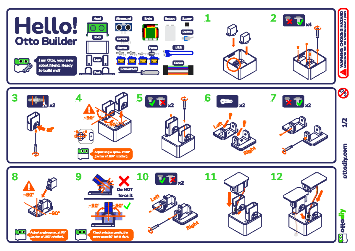 Otto DIYrobotmanual DE INSTRUCCIONES V 13 new PCB - ROBOTICA industrial ...