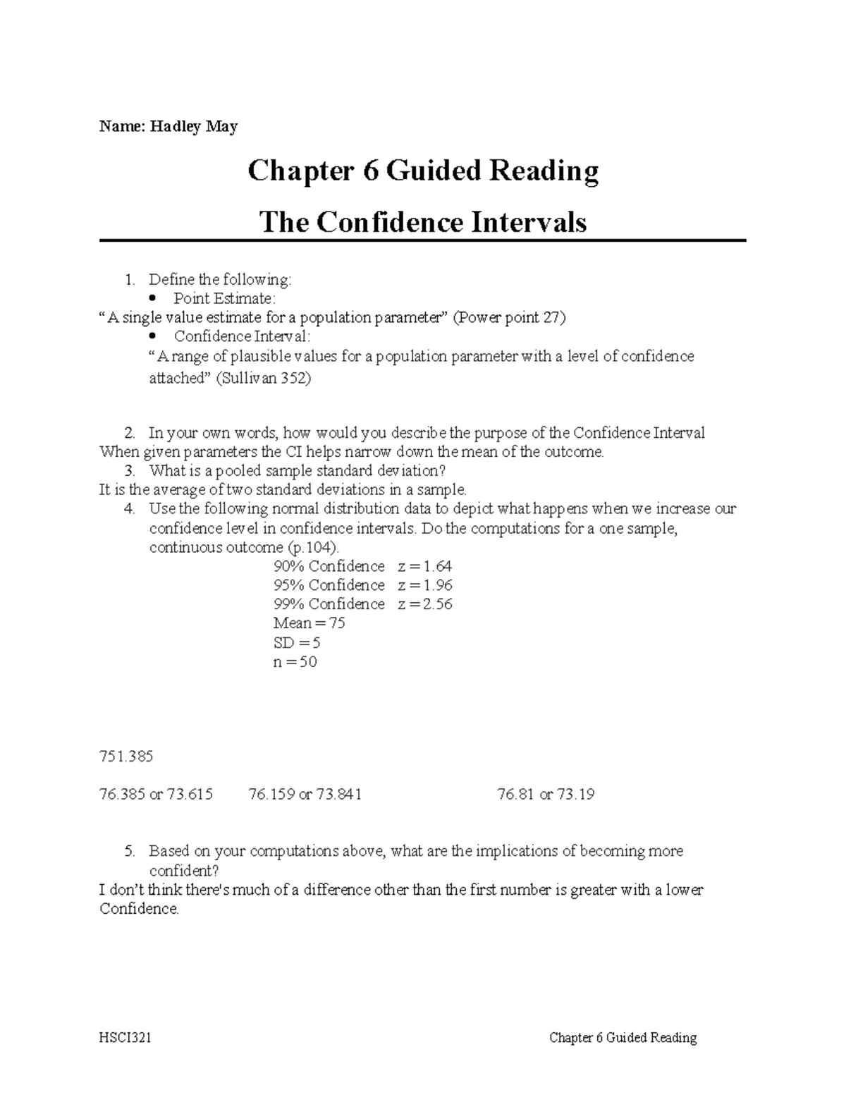 Chapter 6 Guided Reading-1 - Name: Hadley May Chapter 6 Guided Reading ...