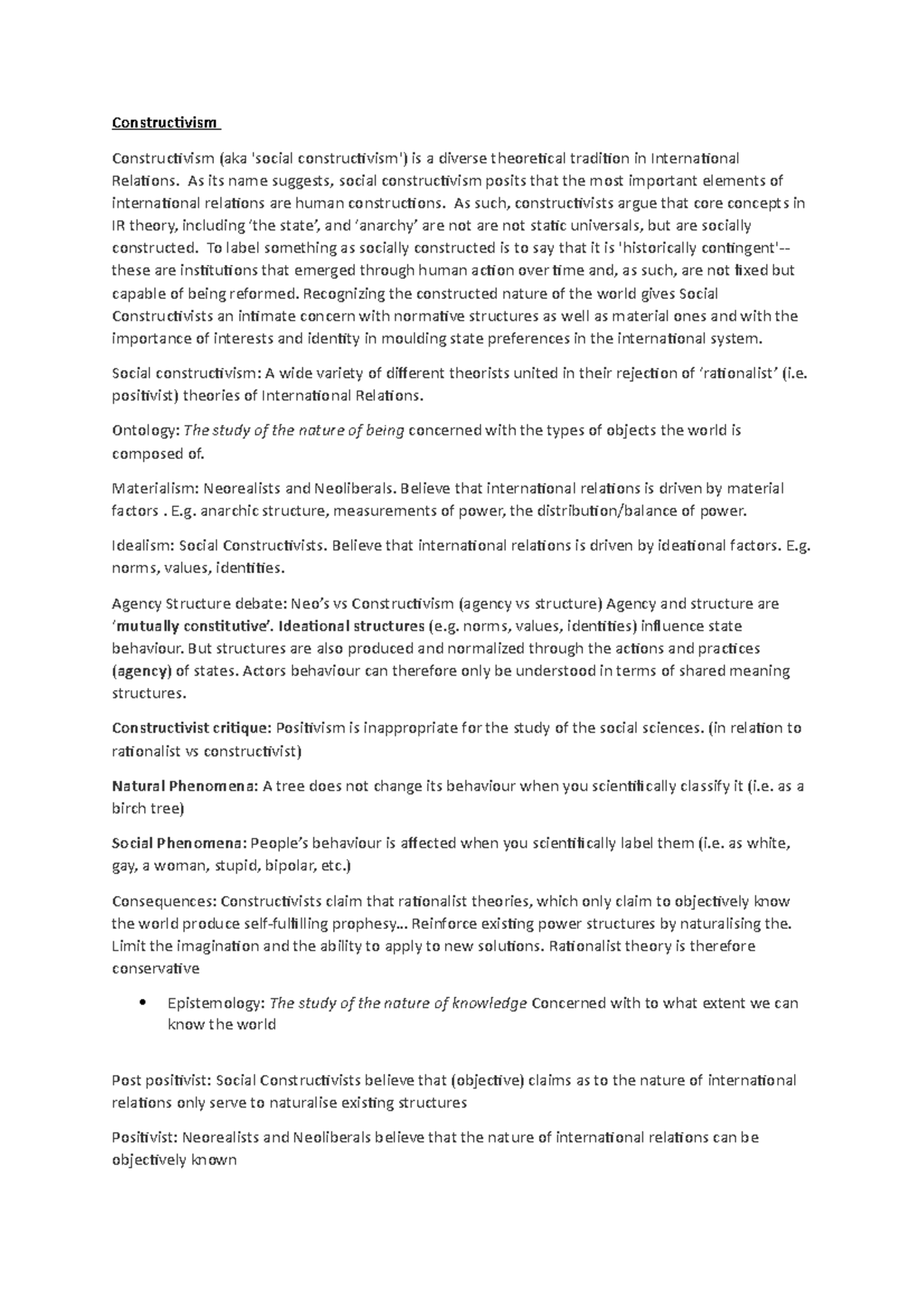 Constructivism - Dr Chris Zebrowski - Constructivism Constructivism ...