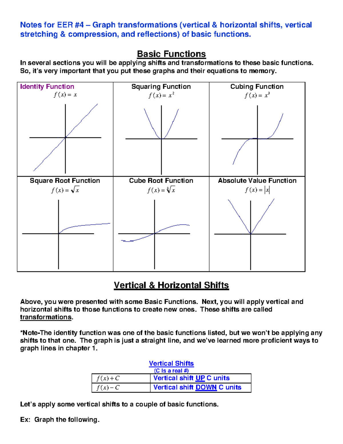 Graph shift notes - Notes for EER #4 – Graph transformations (vertical ...