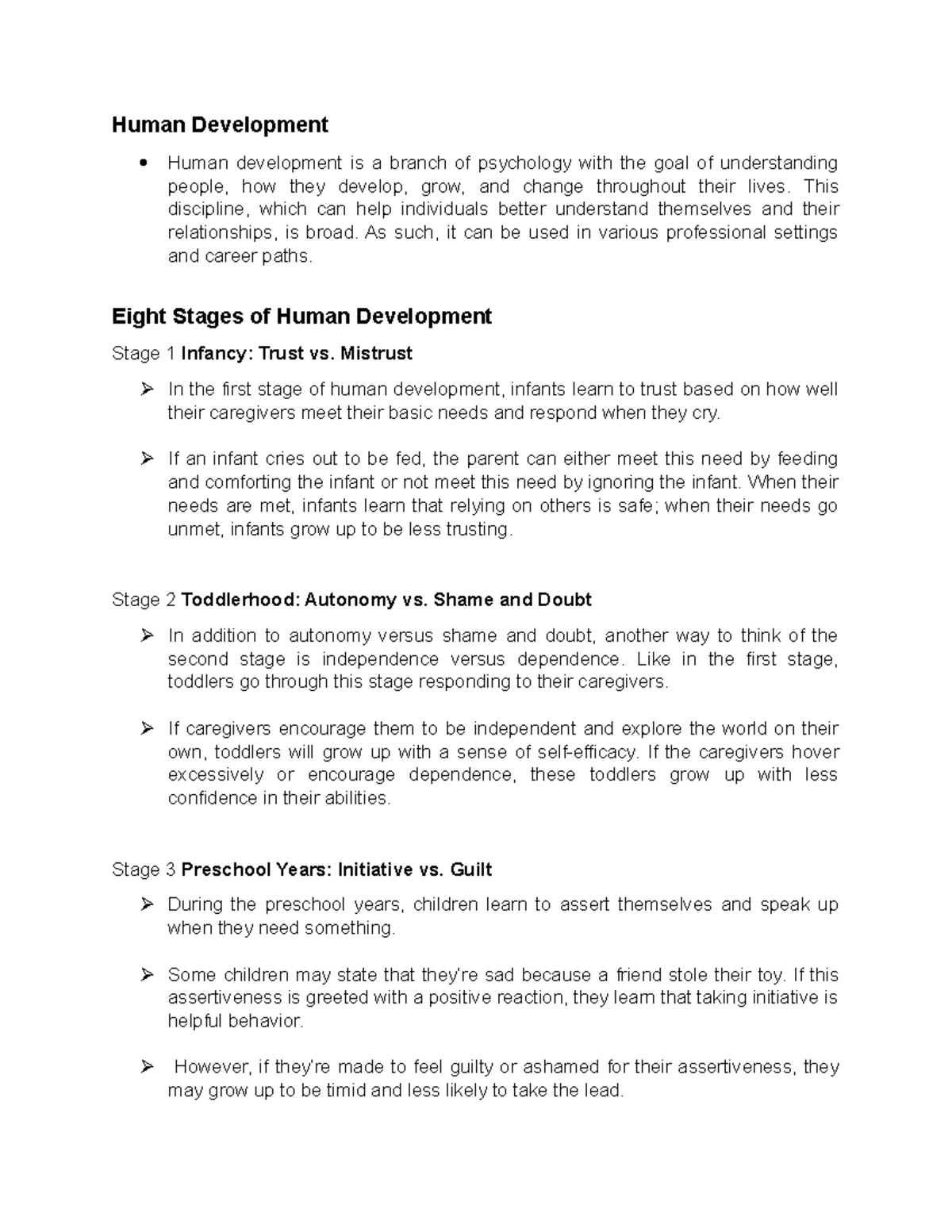 Introduction to Human Development - Human Development Human development ...