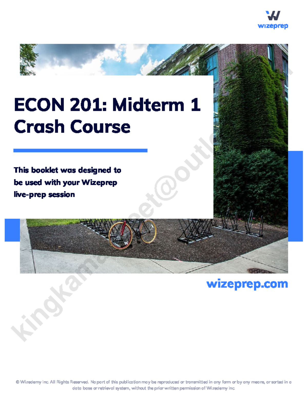 Wize fall 2023 midterm 1 exam prep econ 201 fall 2023 midterm 1 crash ...