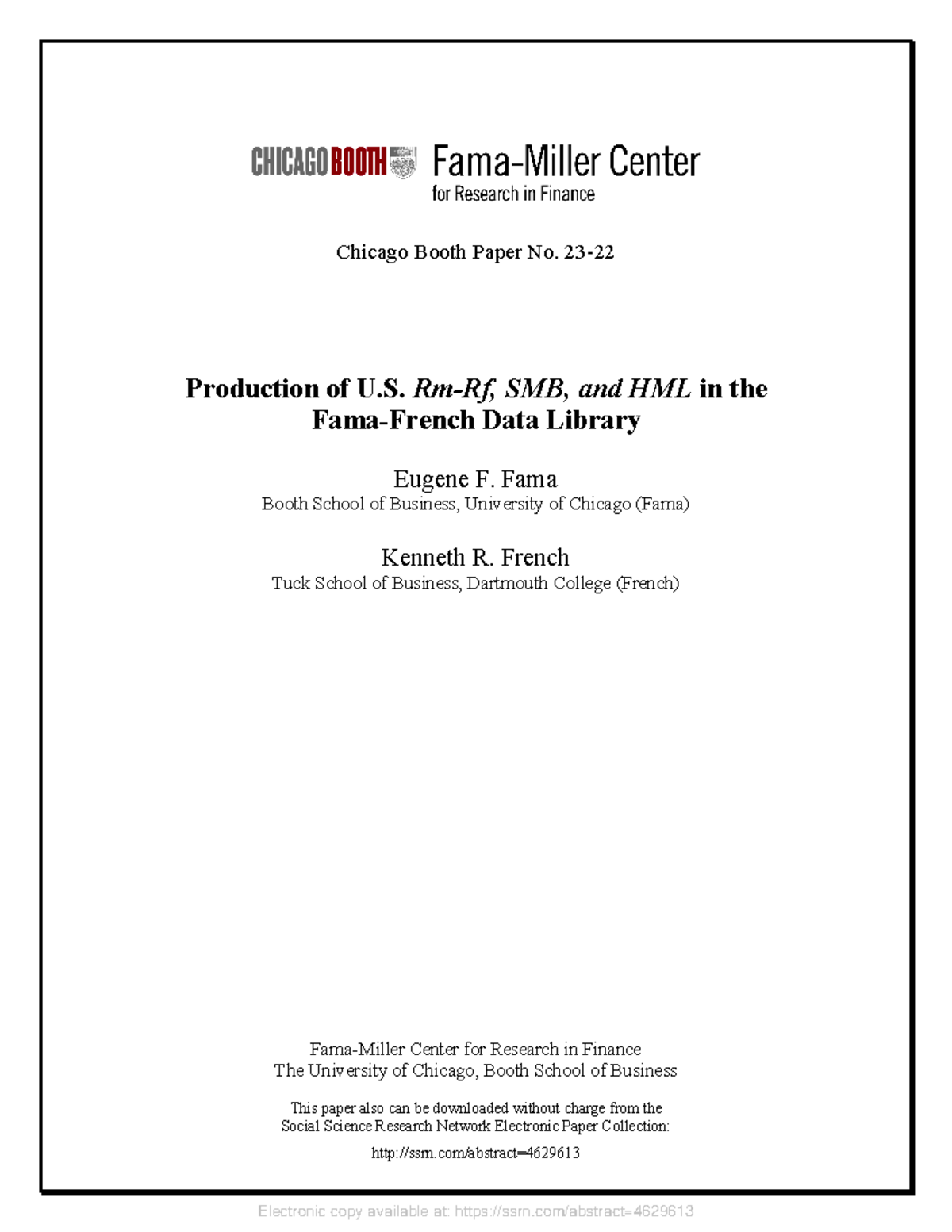 SSRN-id4629613 - Information around Fama-French 5 Factor Model ...