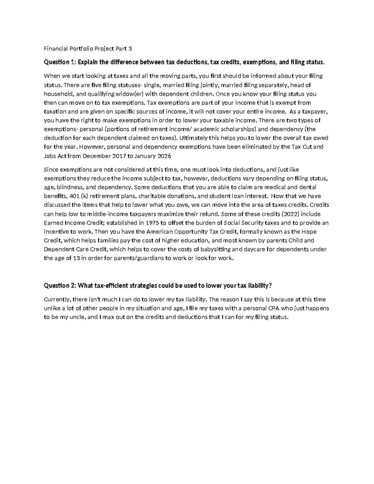 Financial Portfolio Project Part 3 - When we start looking at taxes and ...