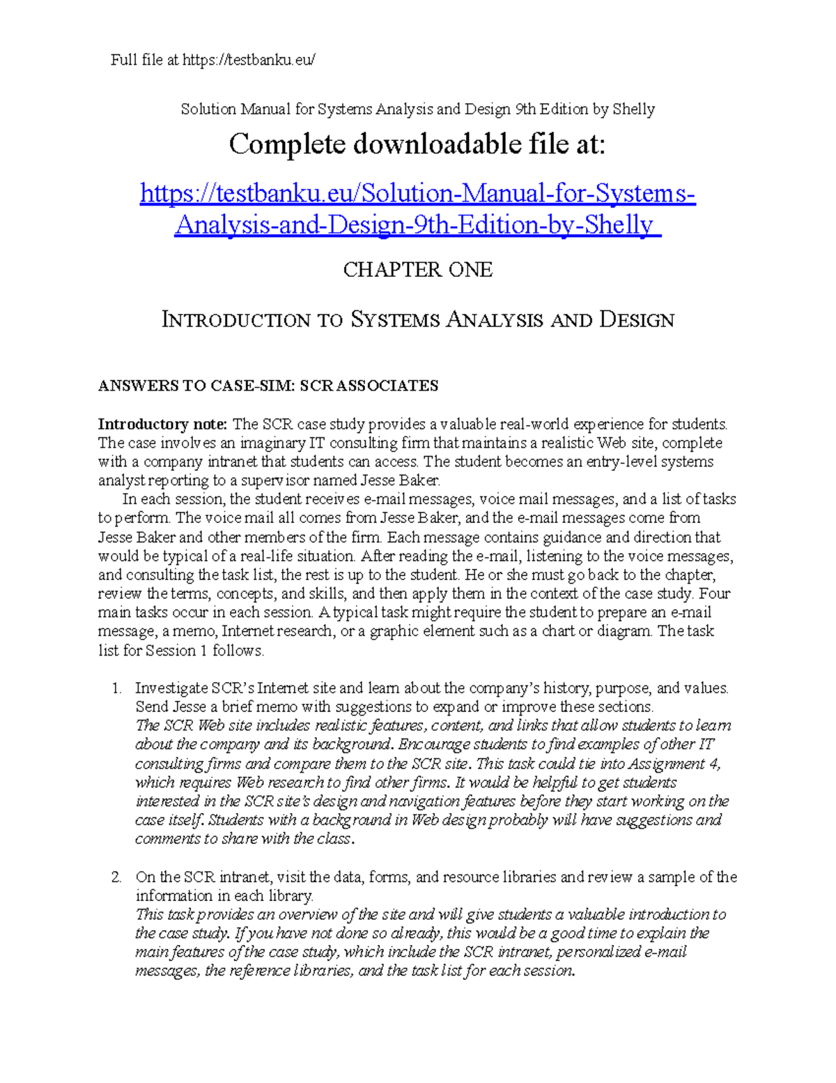 Solution Manual for Systems Analysis and - The case involves an ...