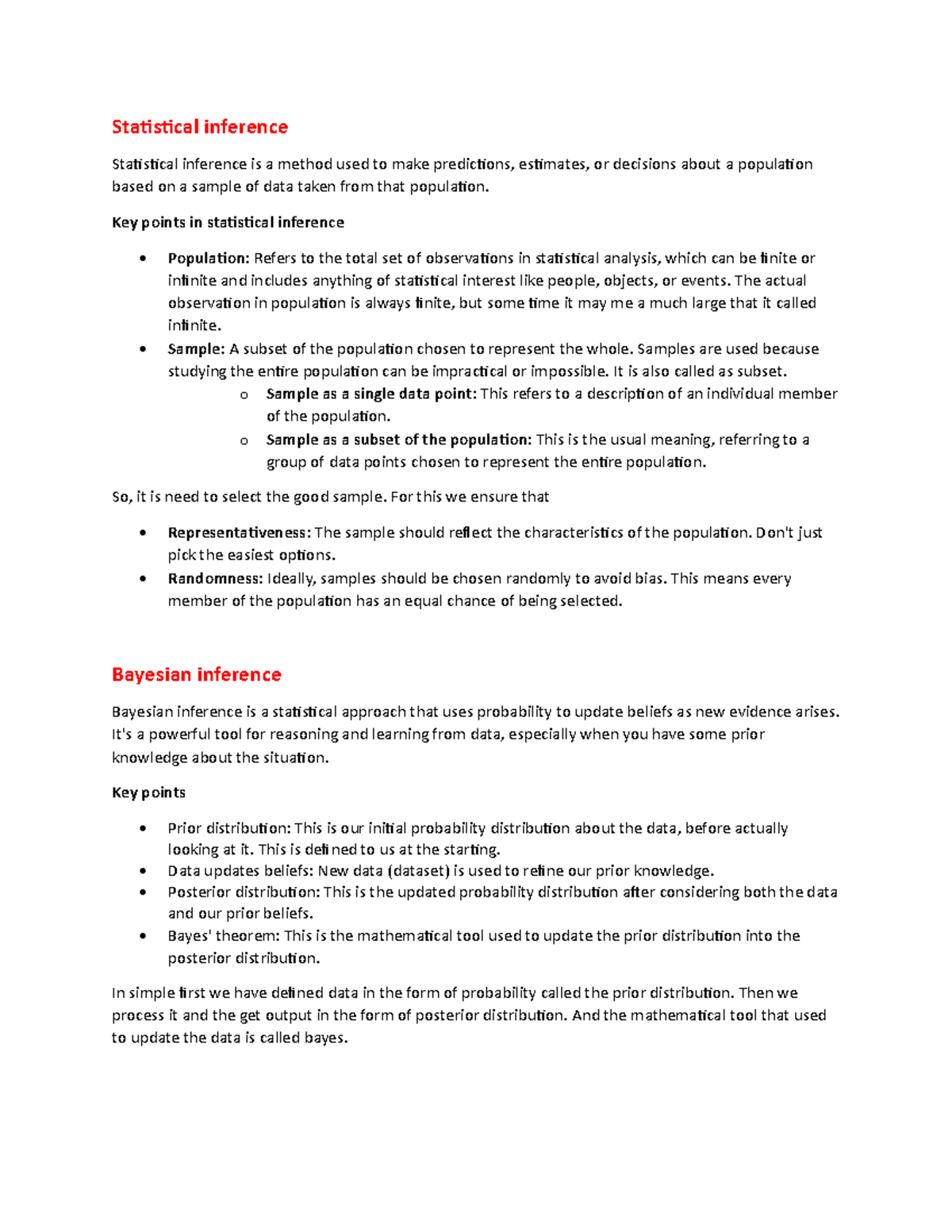 Statistical inference - Statistical inference Statistical inference is ...
