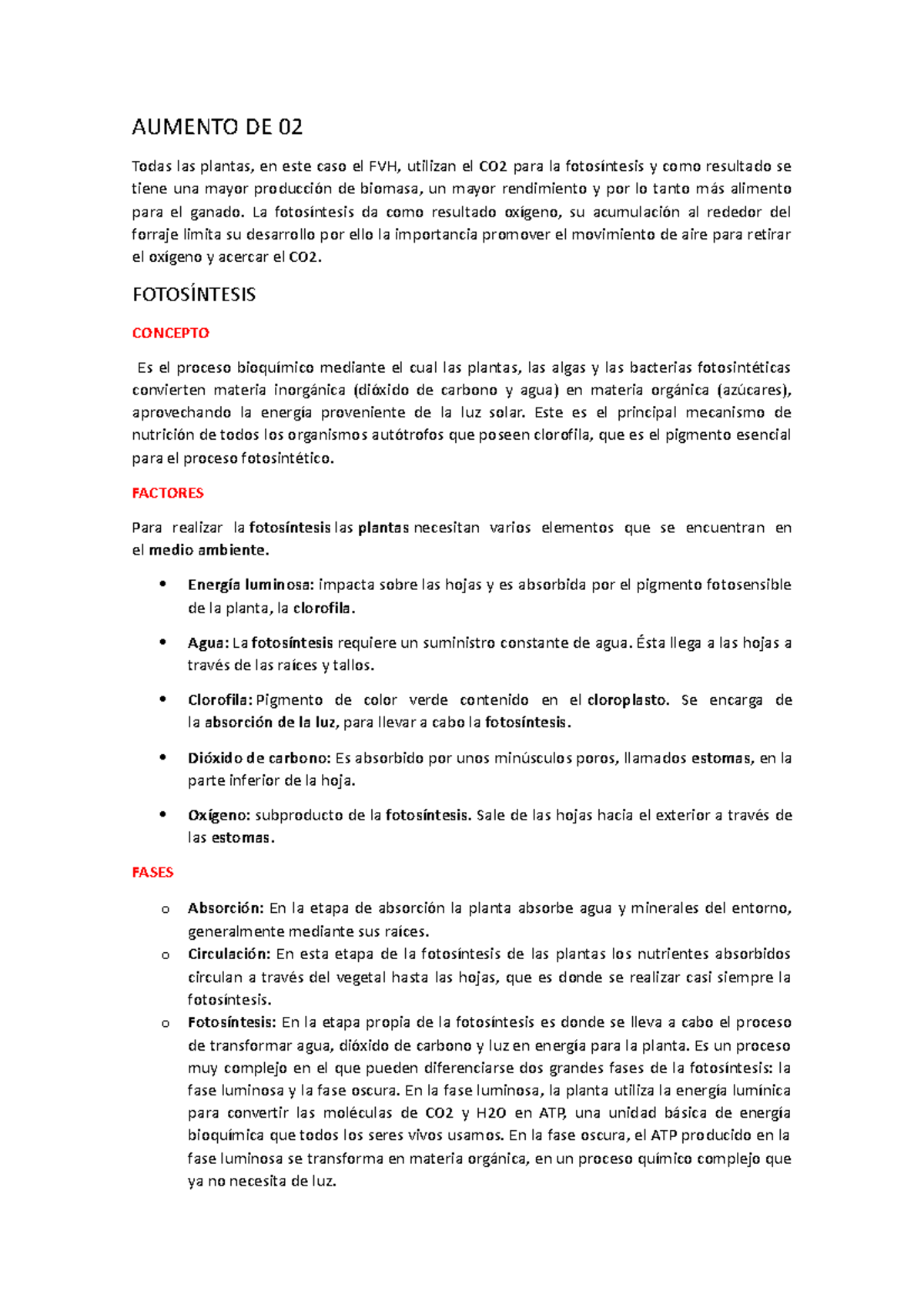 Aumento DE 02 - uyyy - AUMENTO DE 02 Todas las plantas, en este caso el ...
