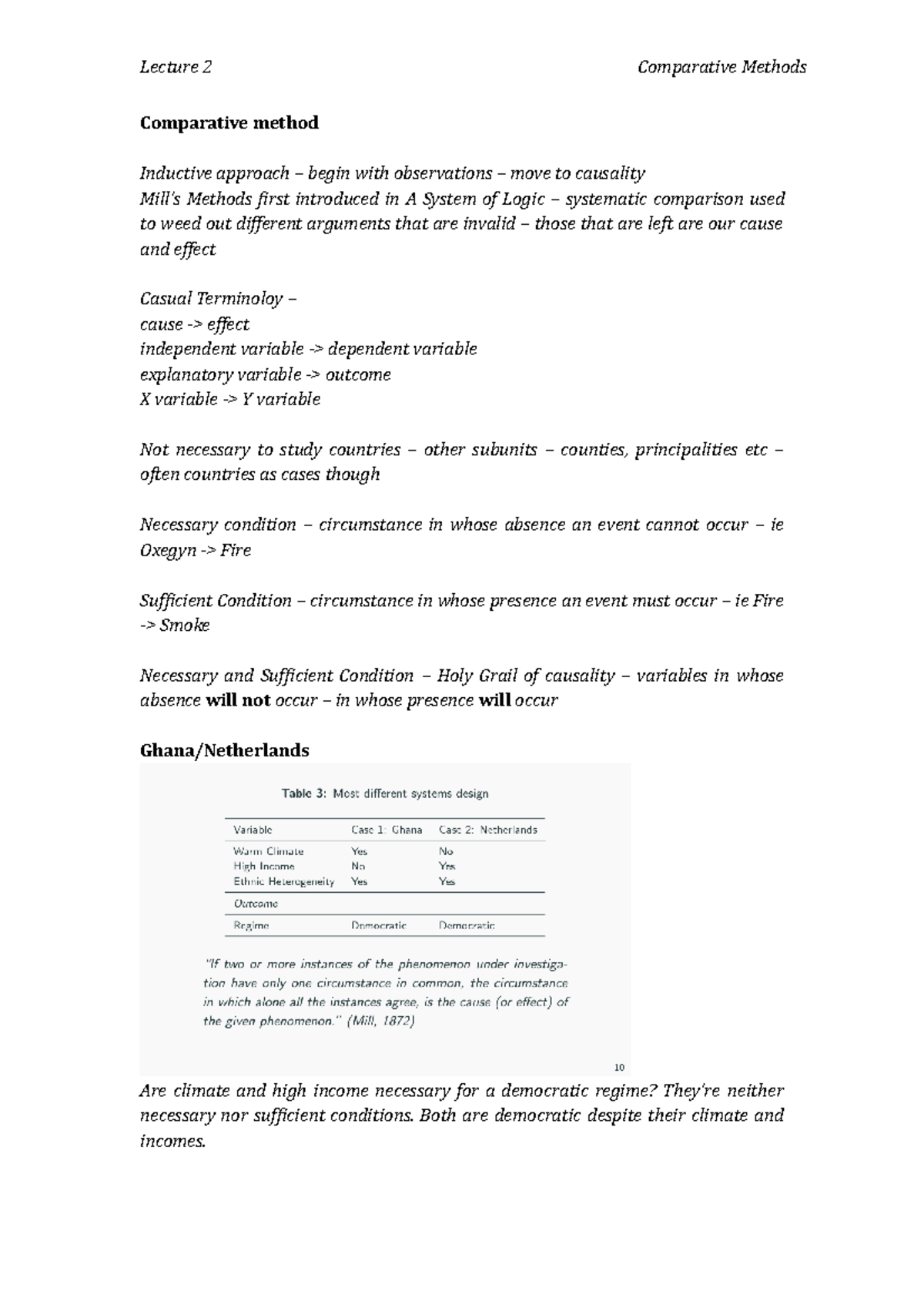 Comparative method - Lecture 2 Comparative Methods Comparative method ...