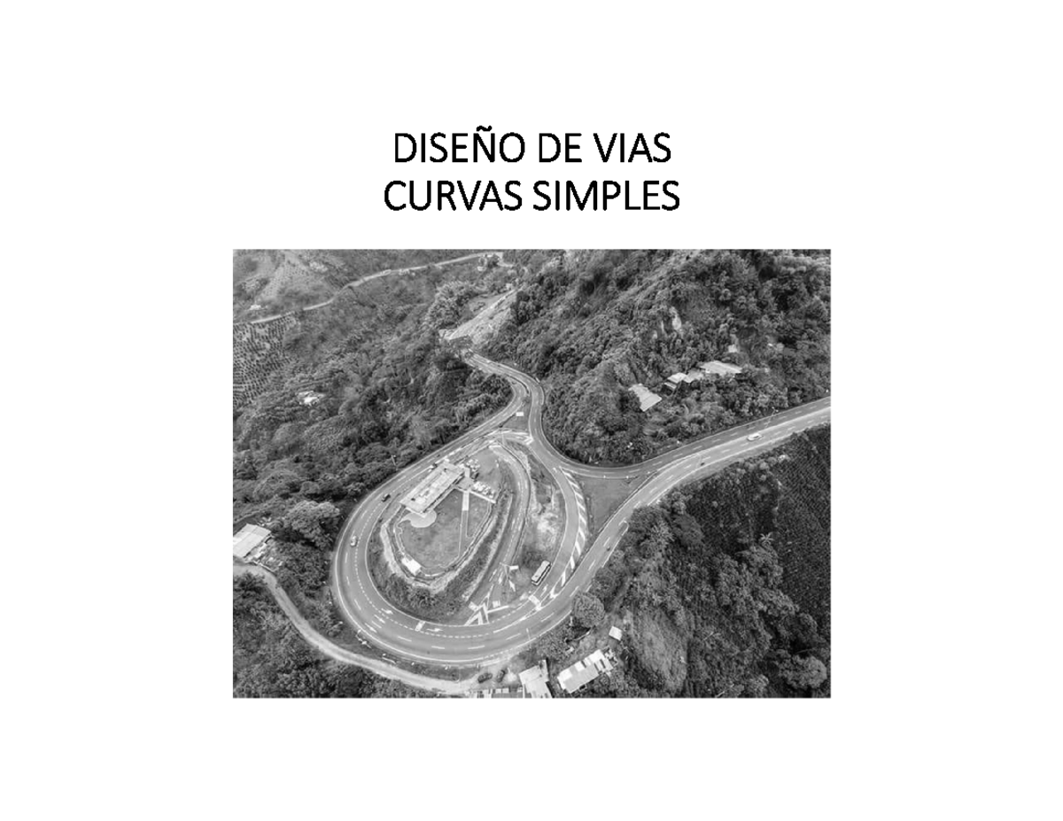 Semana 4 - DISEÑO DE VIAS CURVAS SIMPLES CURVAS CIRCULARES SIMPLES Las ...