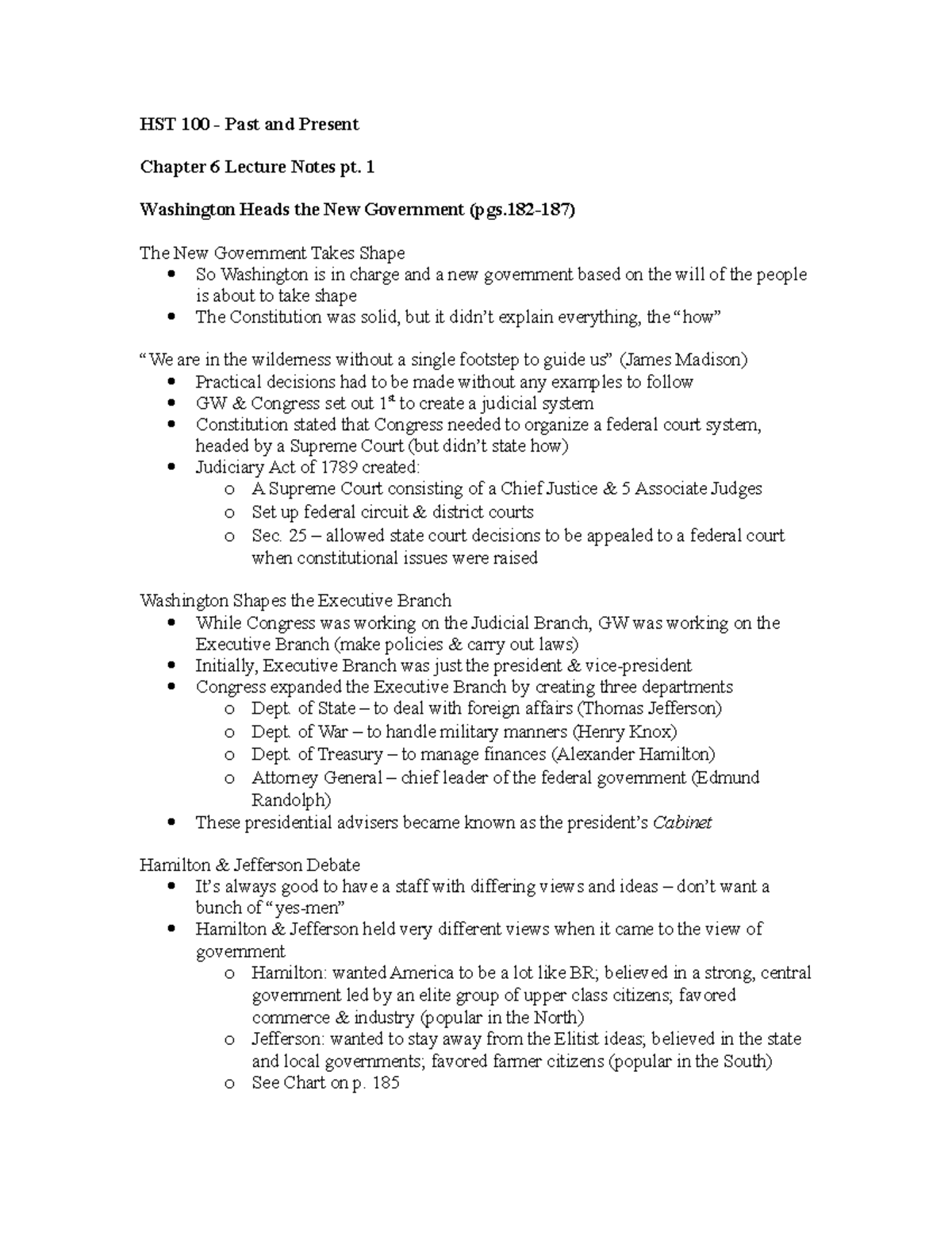 Hst 100 - chapter 6 pt. 1 lecture notes - HST 100 - Past and Present ...