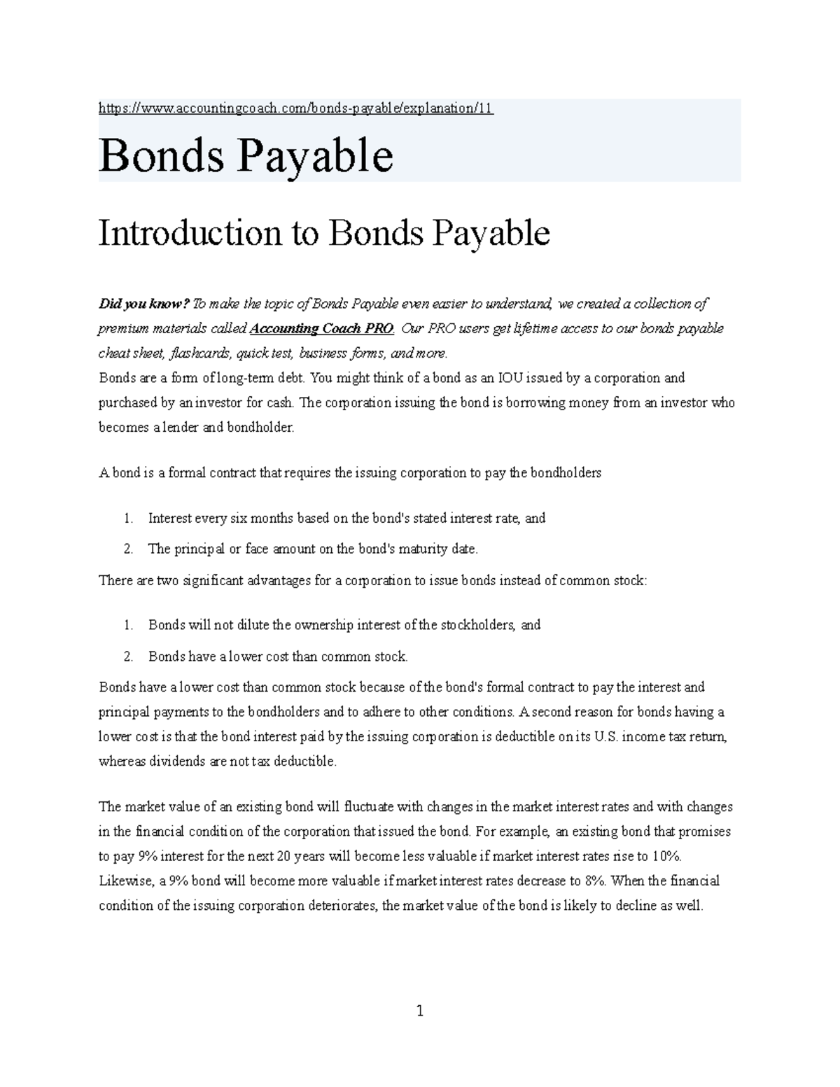 Bonds Payable - accountingcoach/bonds-payable/explanation/ Bonds ...