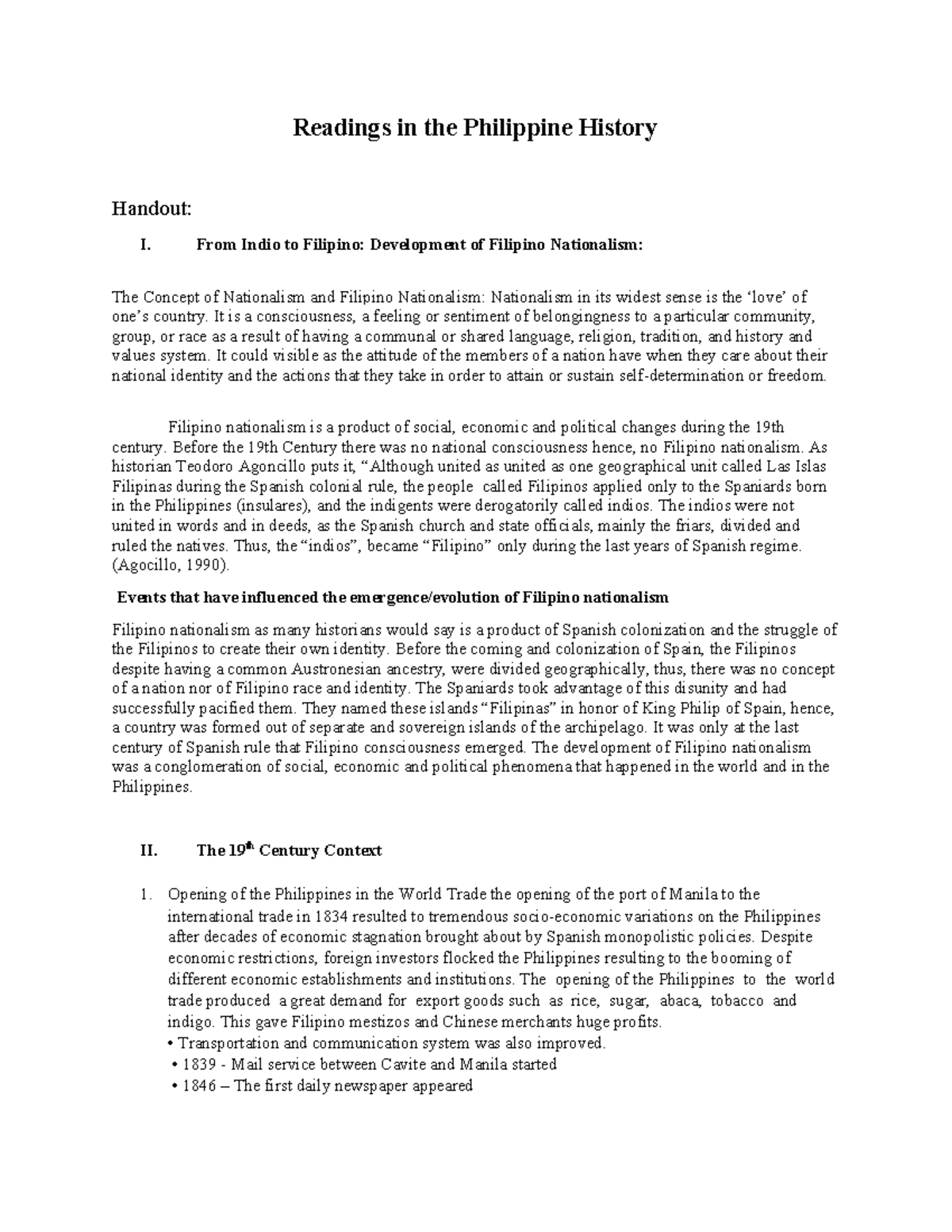 Readings in the Philippine History - Readings in the Philippine History ...