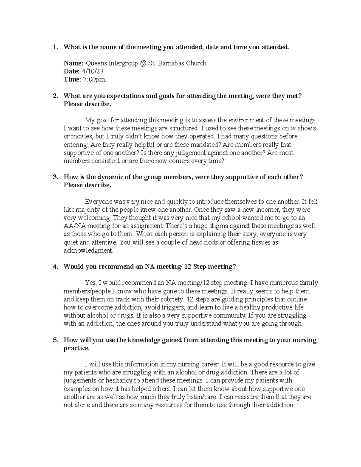 AA:Na meeting - jbjhjb - What is the name of the meeting you attended ...