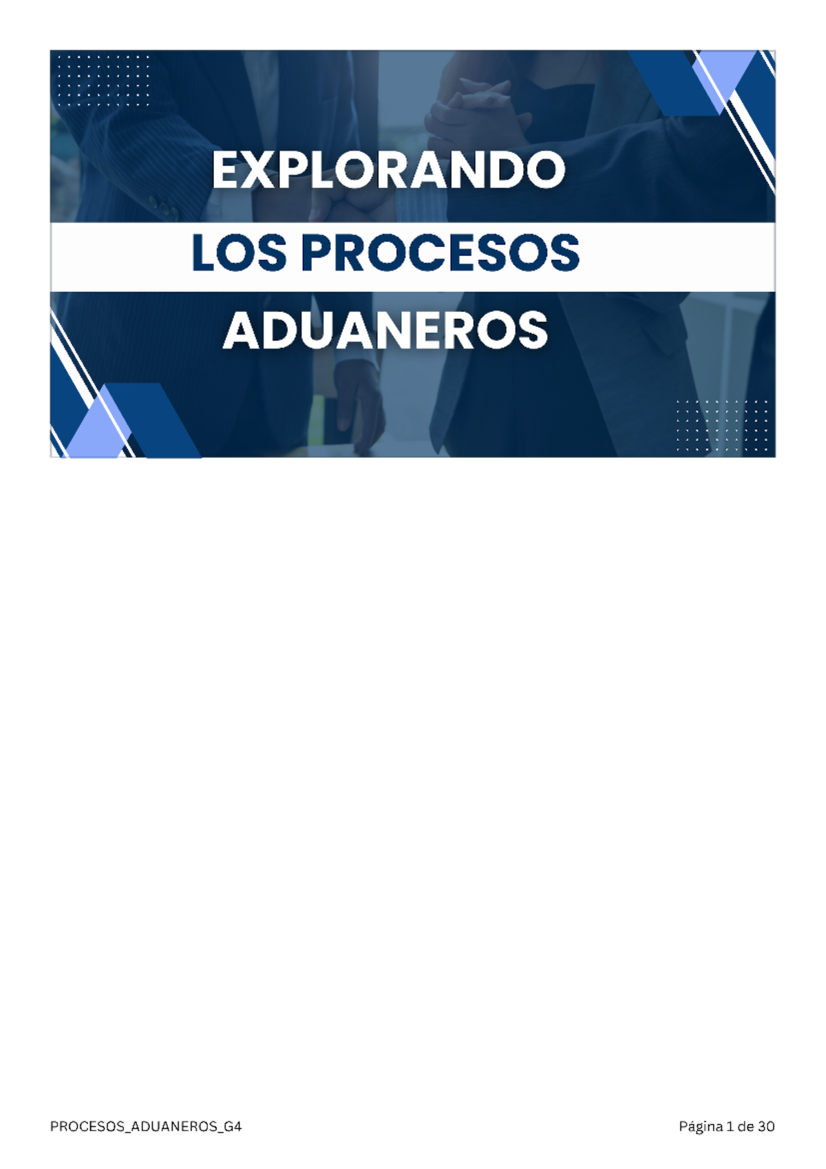 Procesos Aduaneros G4 - trabajo relacionado a las aduanas - Comercio Internacional - Studocu