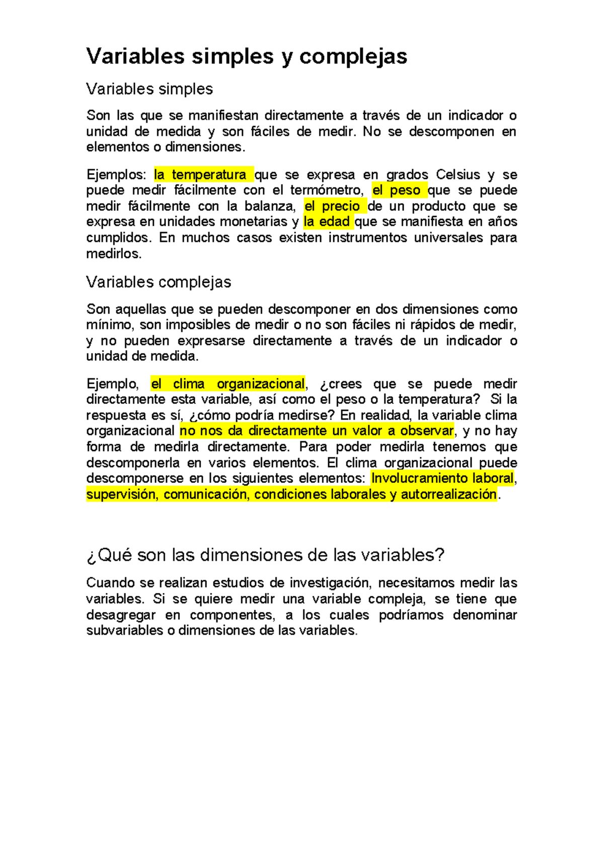 Variables simples y complejas - Variables simples y complejas Variables simples Son las que se ...