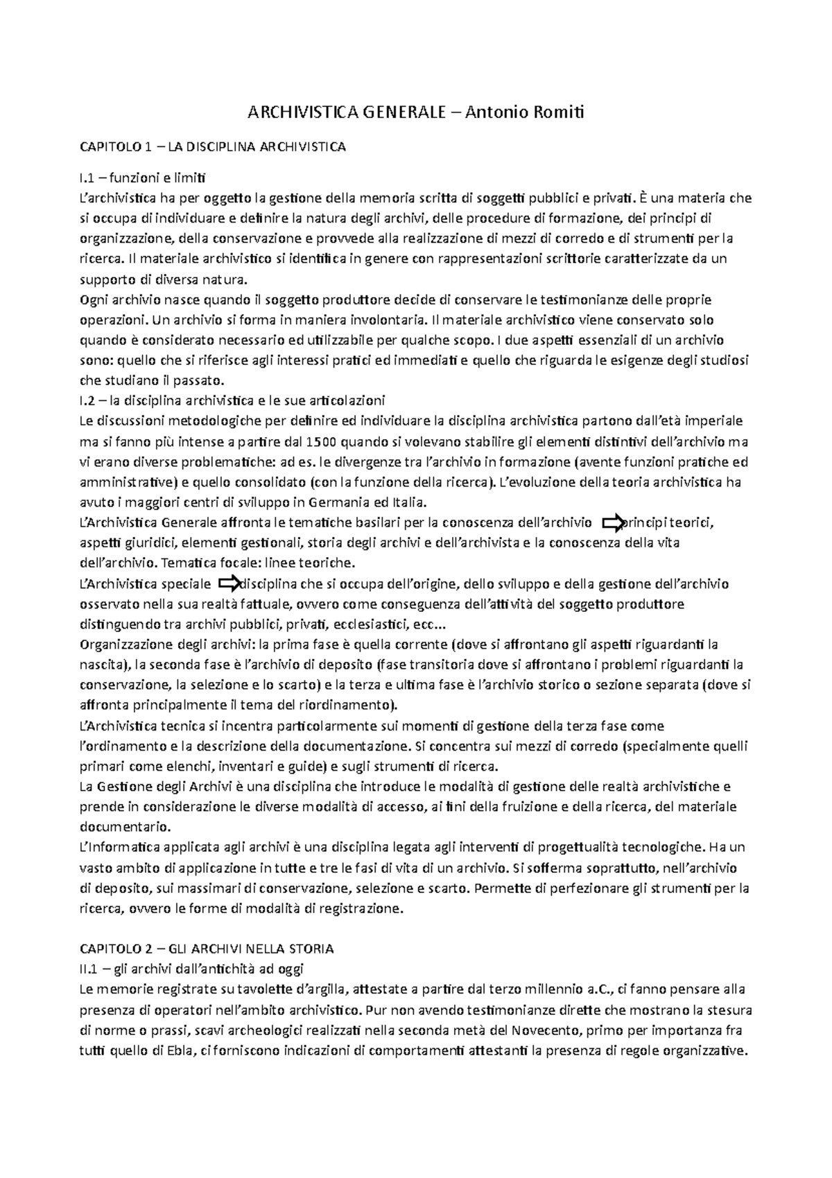 Archivistica Generale - UniFi - Studocu