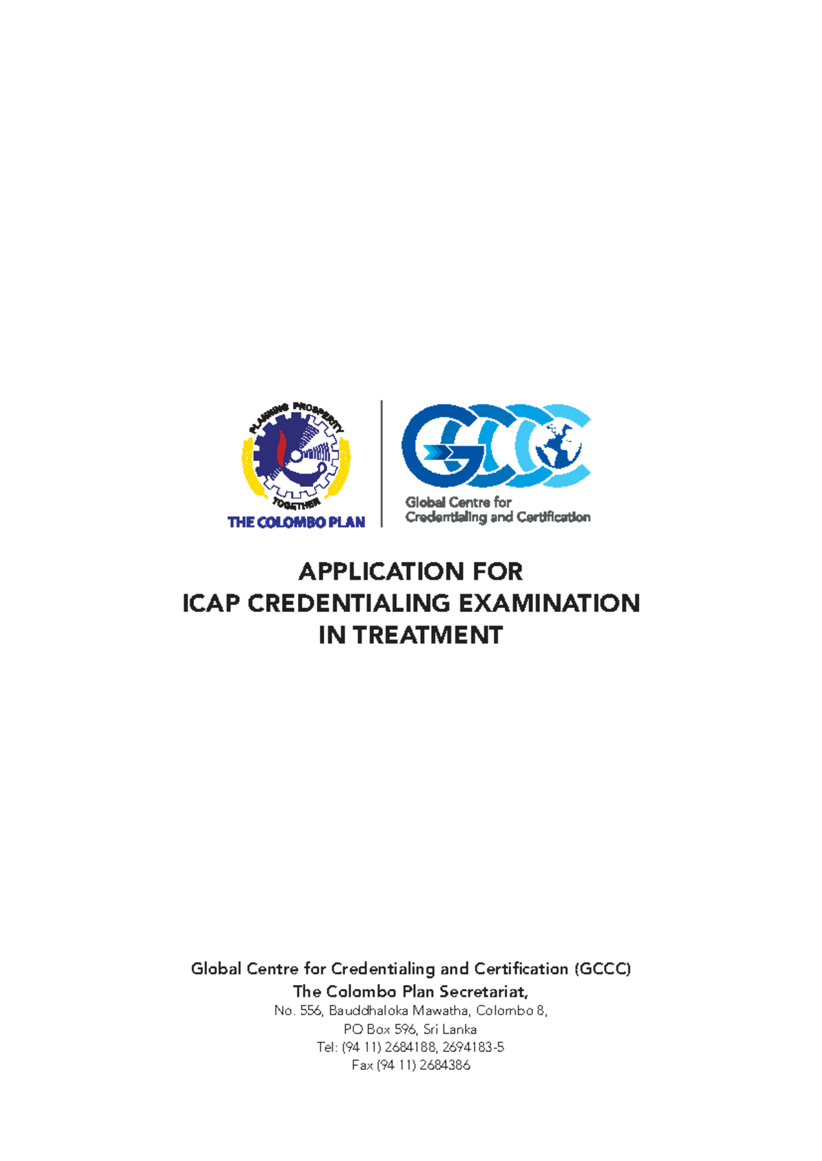 Application FOR ICAP Credentialing IN Treatment January 2019 Form (1)-1 ...