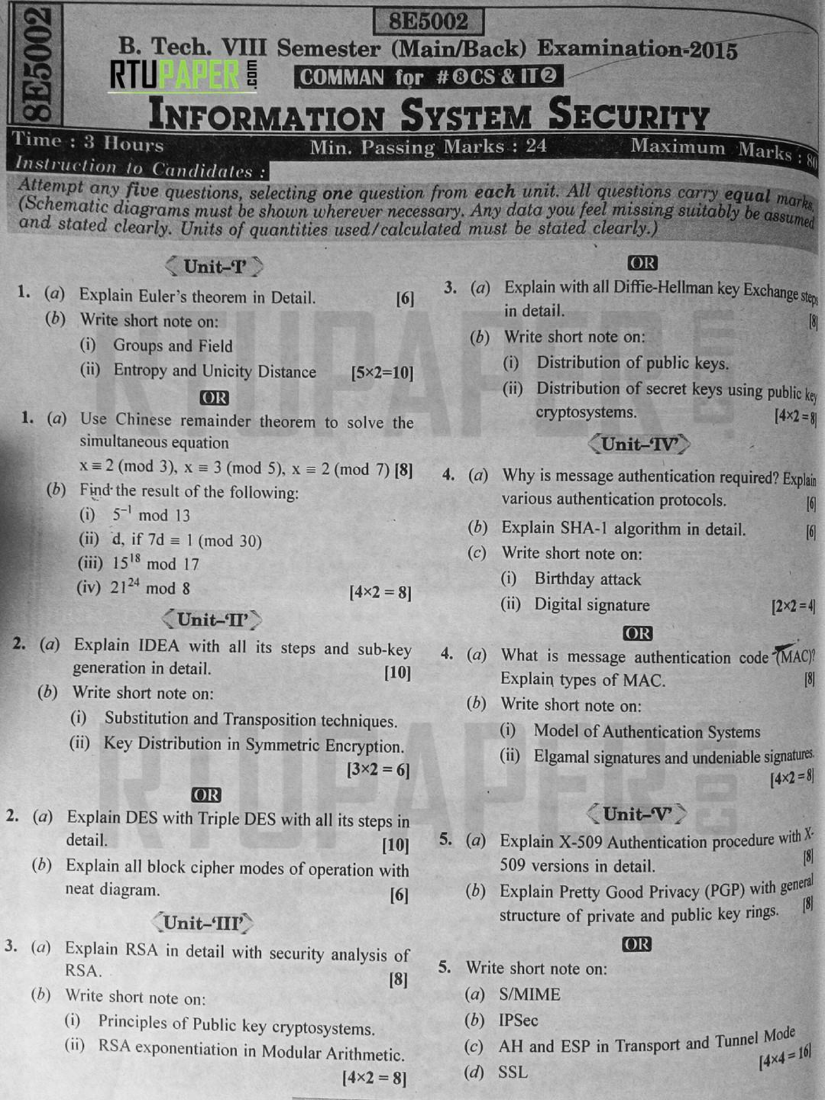 2015 Information System Security - Cryptography - Studocu