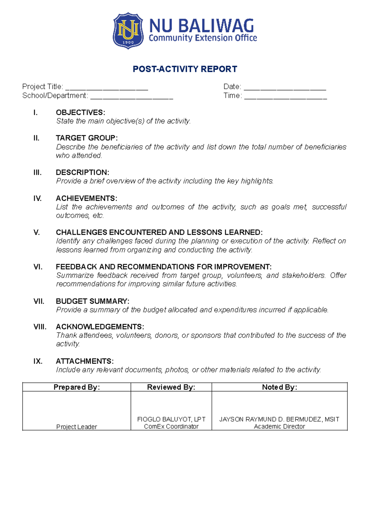 Inbound 823370970150551119 - POST-ACTIVITY REPORT Project Title ...