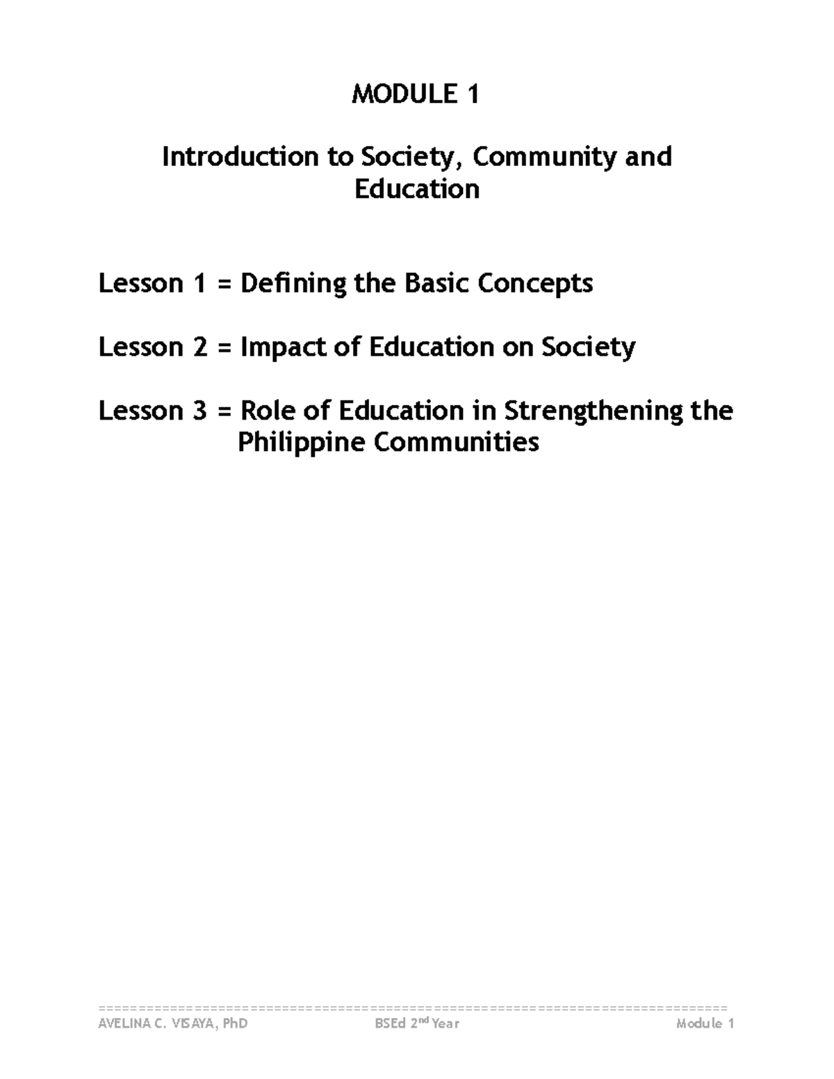 Module 1 EDUC 107 1 - - Studocu