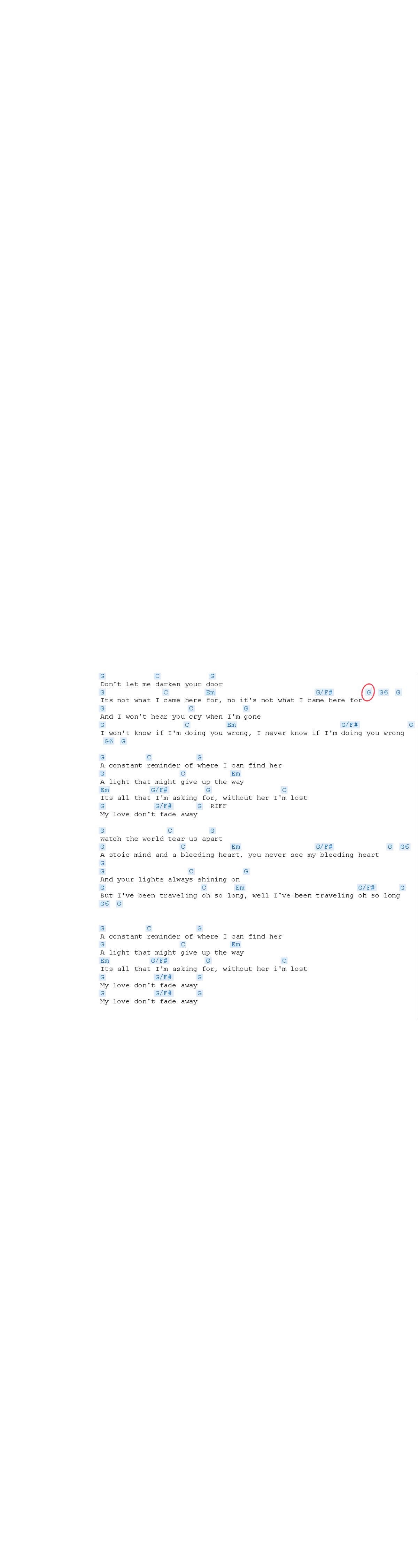 5 Reminder - Chords M&S - tele 1, novice E A D G B E 2nd fret Strumming ...