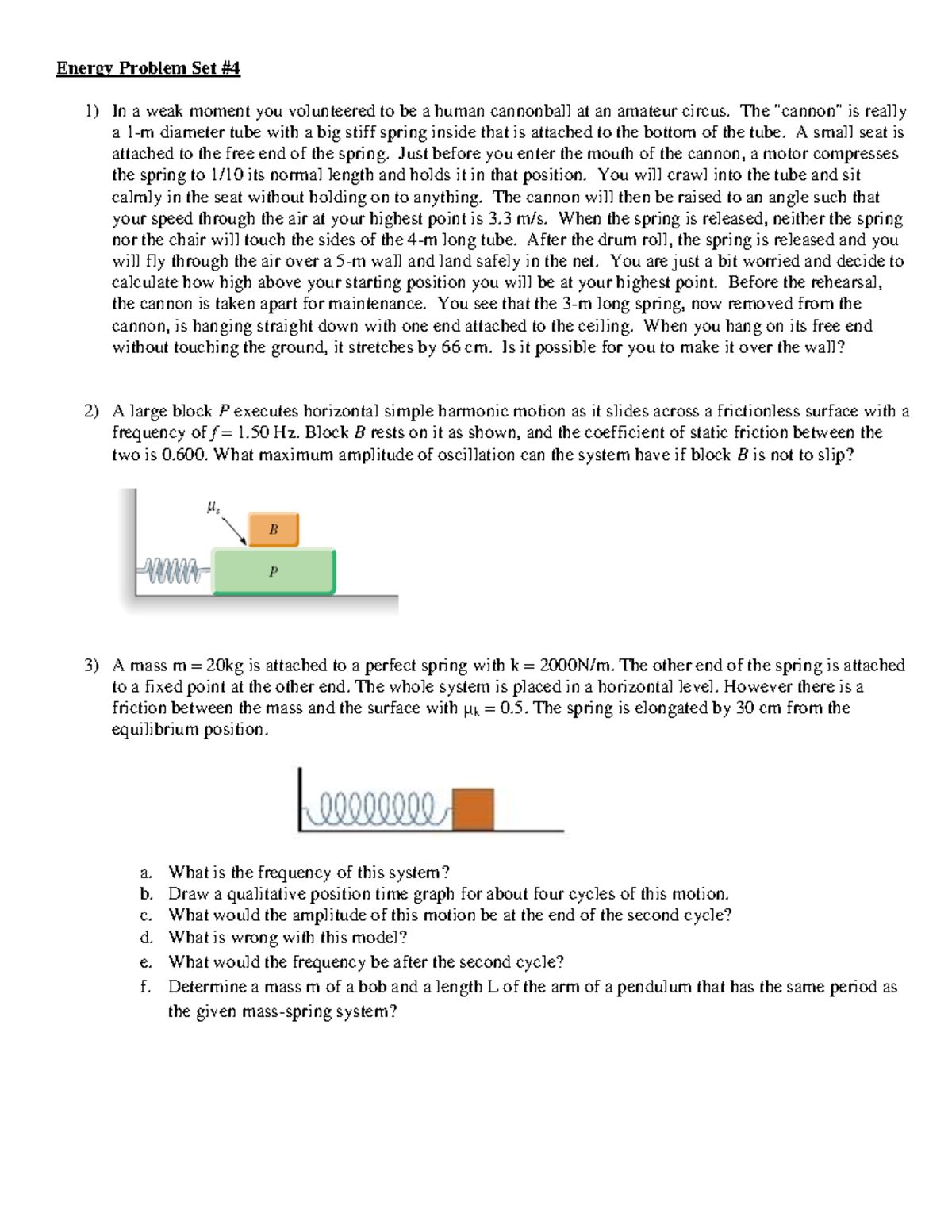Energy Problem Set 4 Challenge - Energy Problem Set # In a weak moment ...