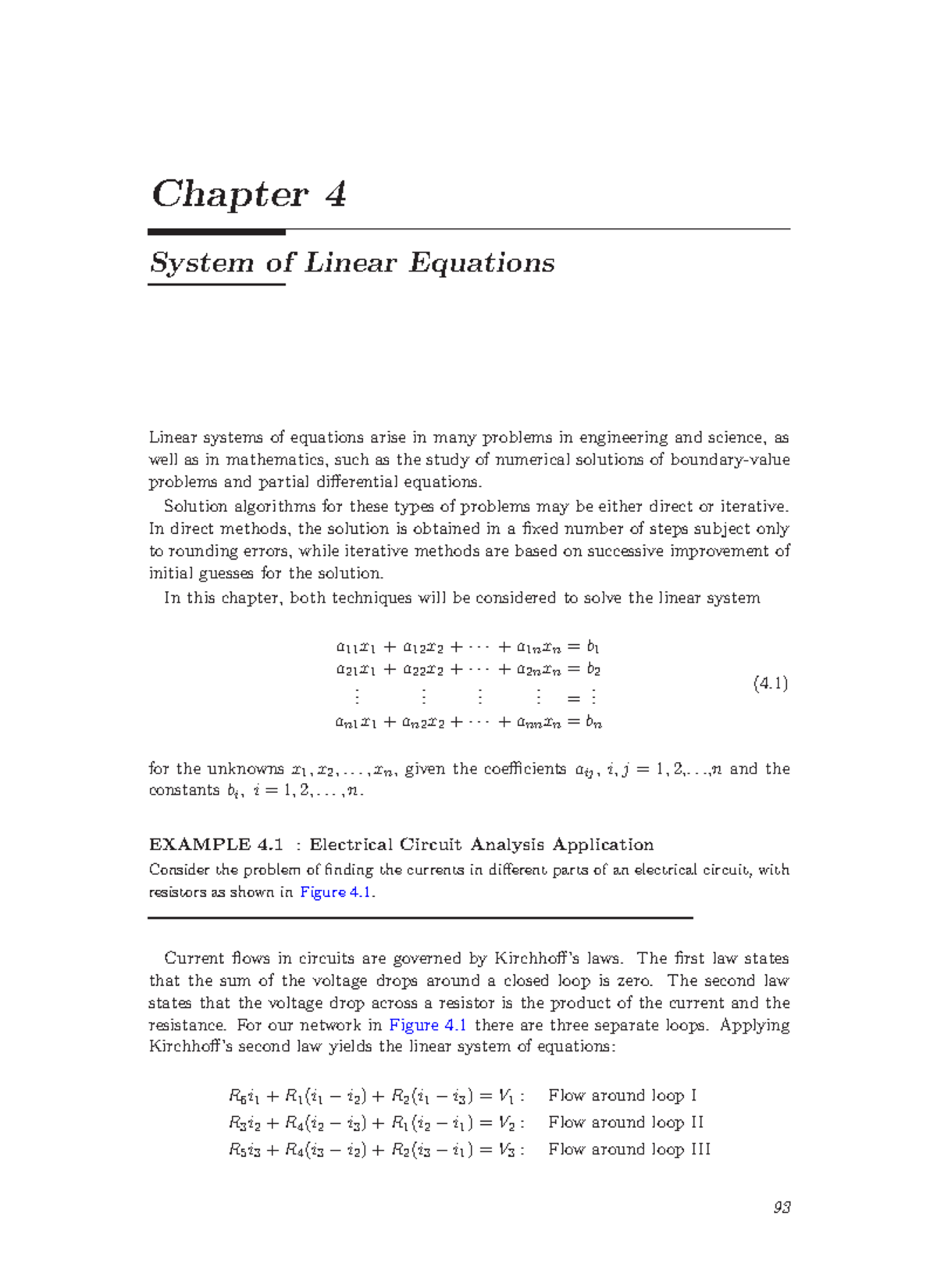 Bab2SPL b - Metode Numerik - Chapter 4 System of Linear Equations Linear systems of equations ...
