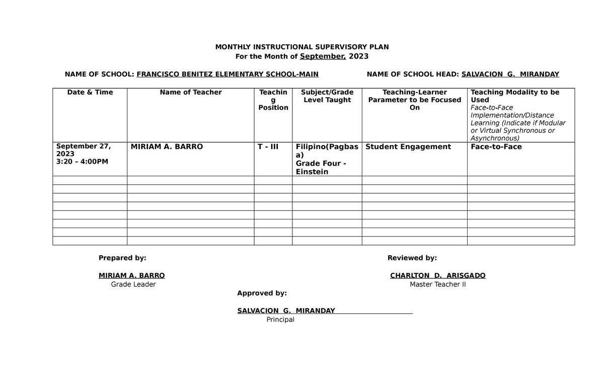 Grade-4-Instructional-Supervisory-Plan- September-and- October-2023 ...