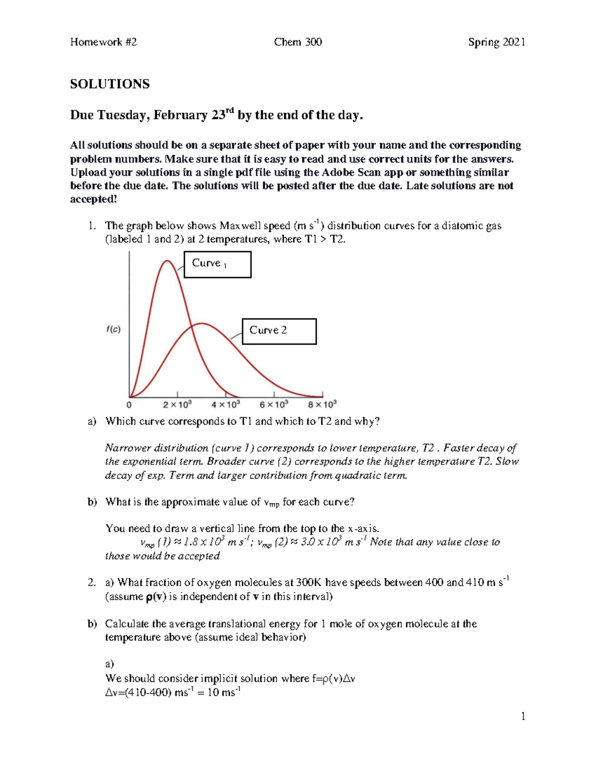 HW 2 solutions S21 - n/a - SOLUTIONS Due Tuesday, February 23 rd by the ...