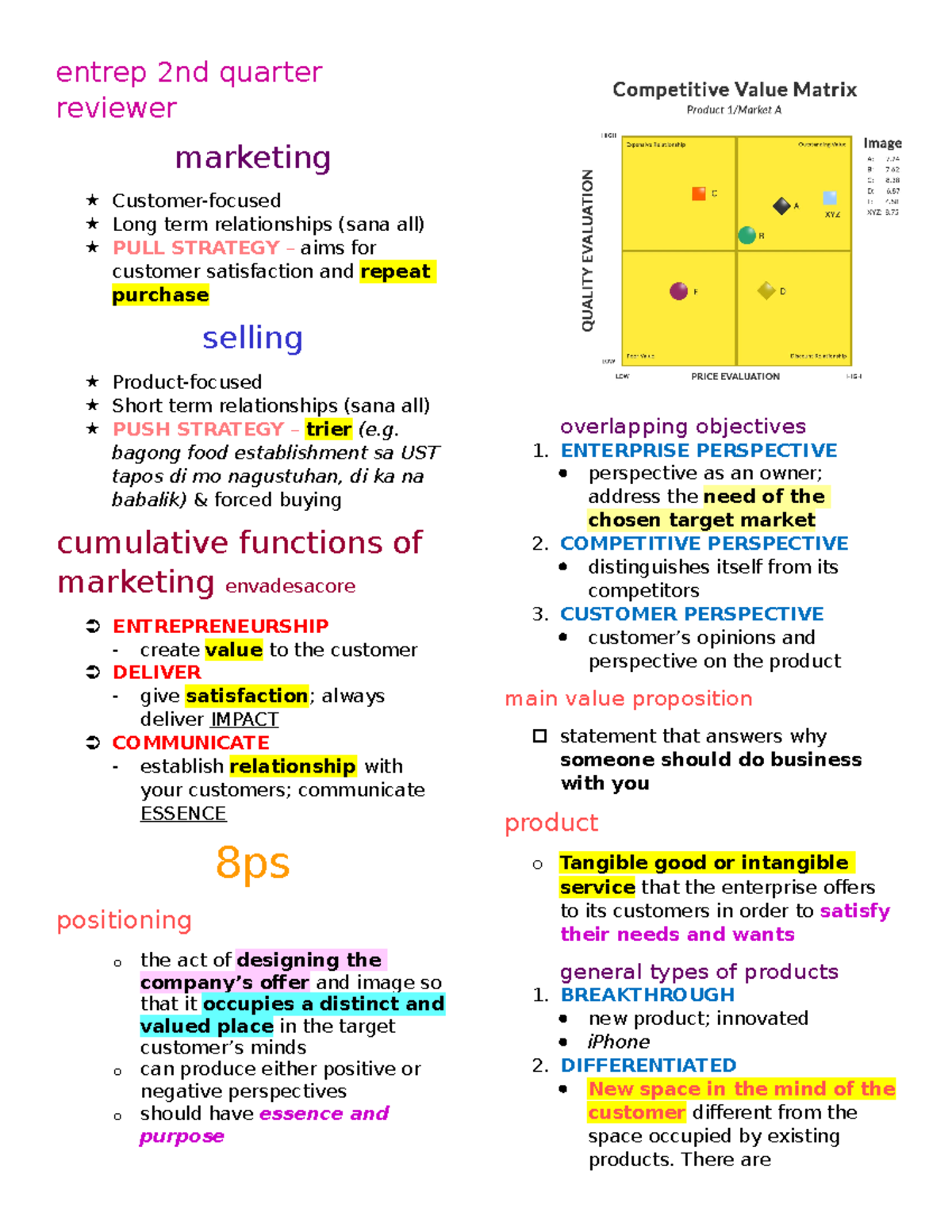 Entrep 2nd quarter reviewer for entrepreneurship - entrep 2nd quarter ...