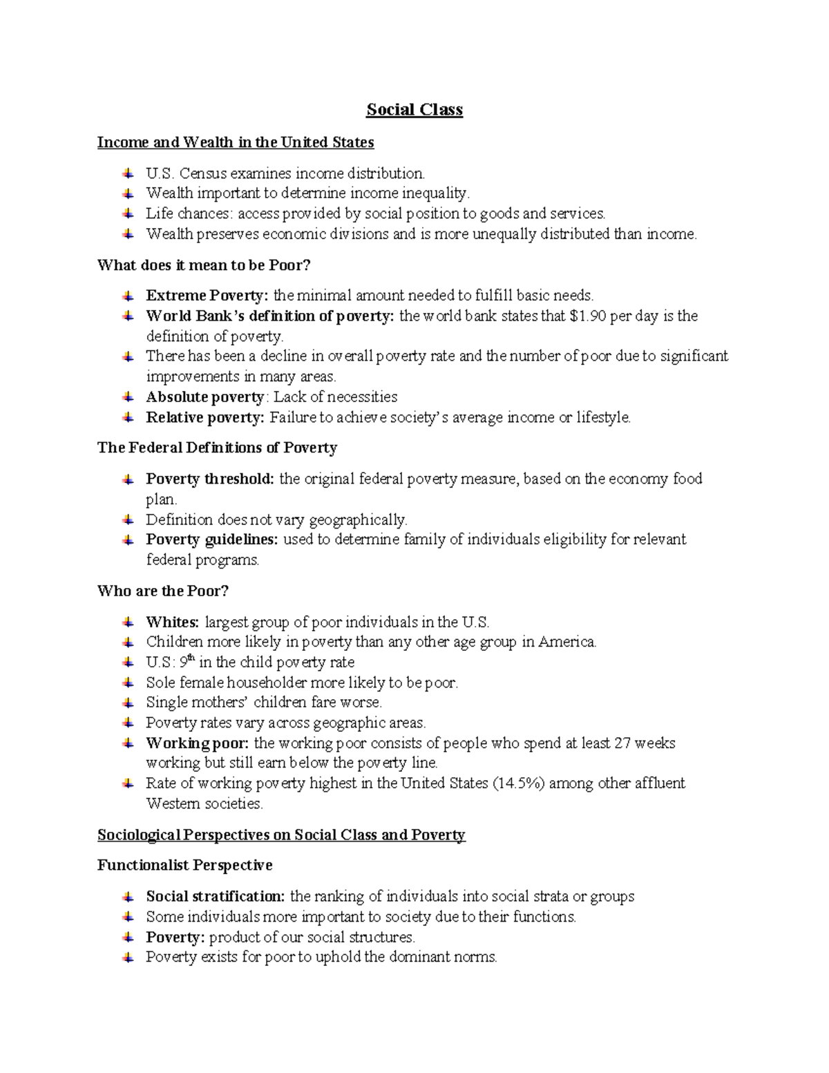 Sociology- Social Class - Social Class Income and Wealth in the United ...