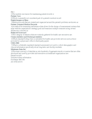 Lecture notes, lecture Week 1 - Introduction to health informatics ...