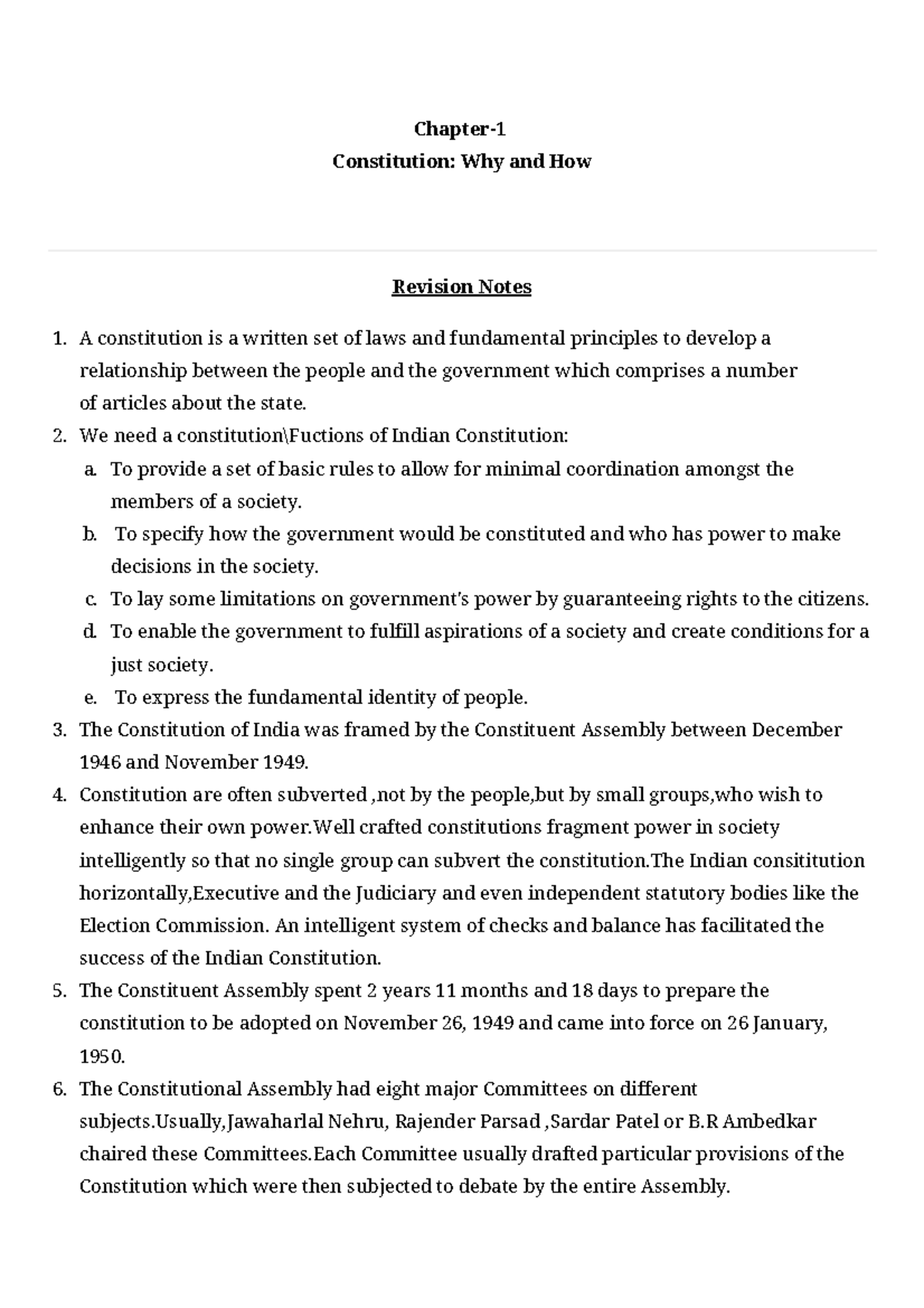 Selfstudys com file - History - Chapter- 1 Constitution: Why and How ...