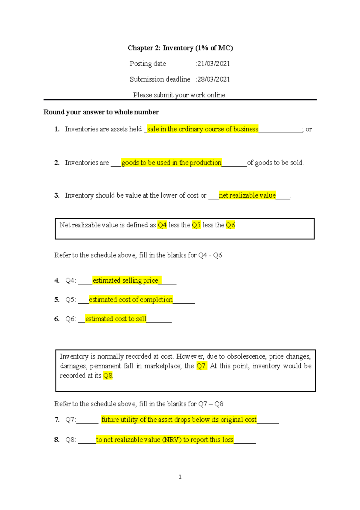 Chapter 2 Inventory-Student Chapter 2 Inventory-Student - Business ...