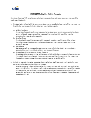 SNHU 107 Module Six Activity Template - SNHU 107 Module Six Activity ...