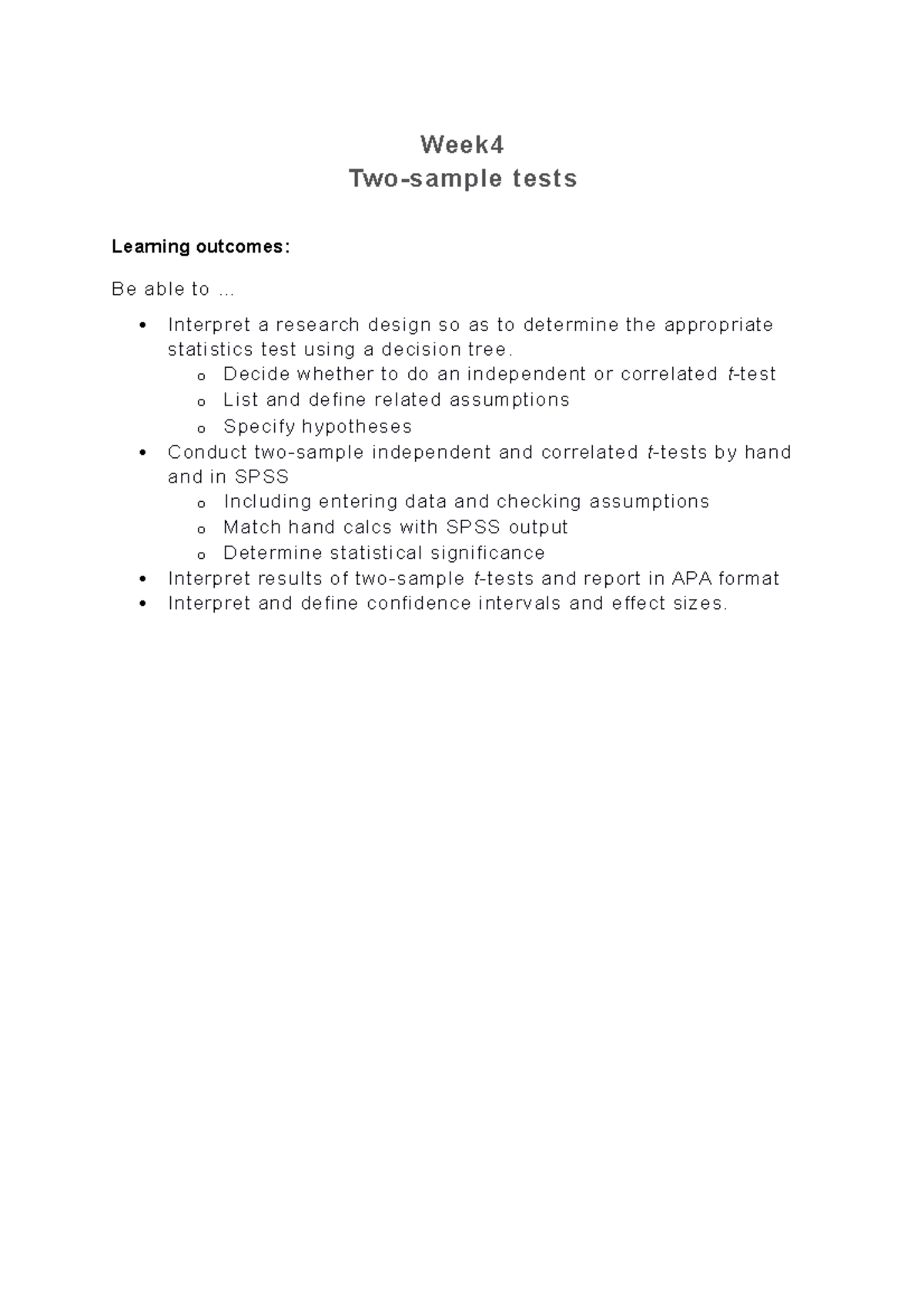 Week 4 Tute Book Answers St - Week Two-sample tests Learning outcomes ...