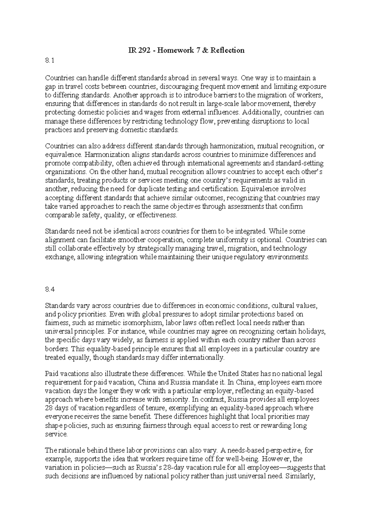 IR 292 - Homework 7 & Reflection - IR 292 - Homework 7 & Reflection 8 ...