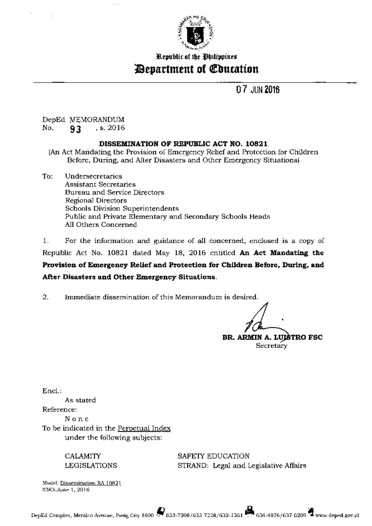 DM s2016 093 - Good - (Enclosure to DepEd Memorandum No. 93, s. 2016 ...