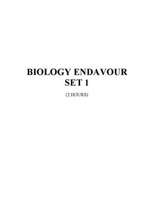 Lab report biology SB015 - NAME: MATRIC NO: PRACTICUM CLASS: TITLE ...