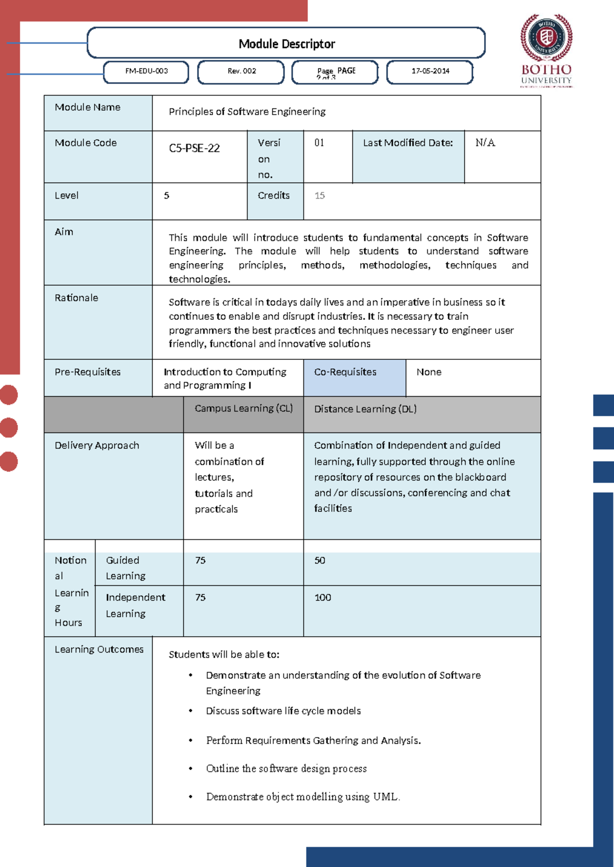 C5-PSE-22 Module DescriptorElectricity, on physics and to help with revision and assignments ...