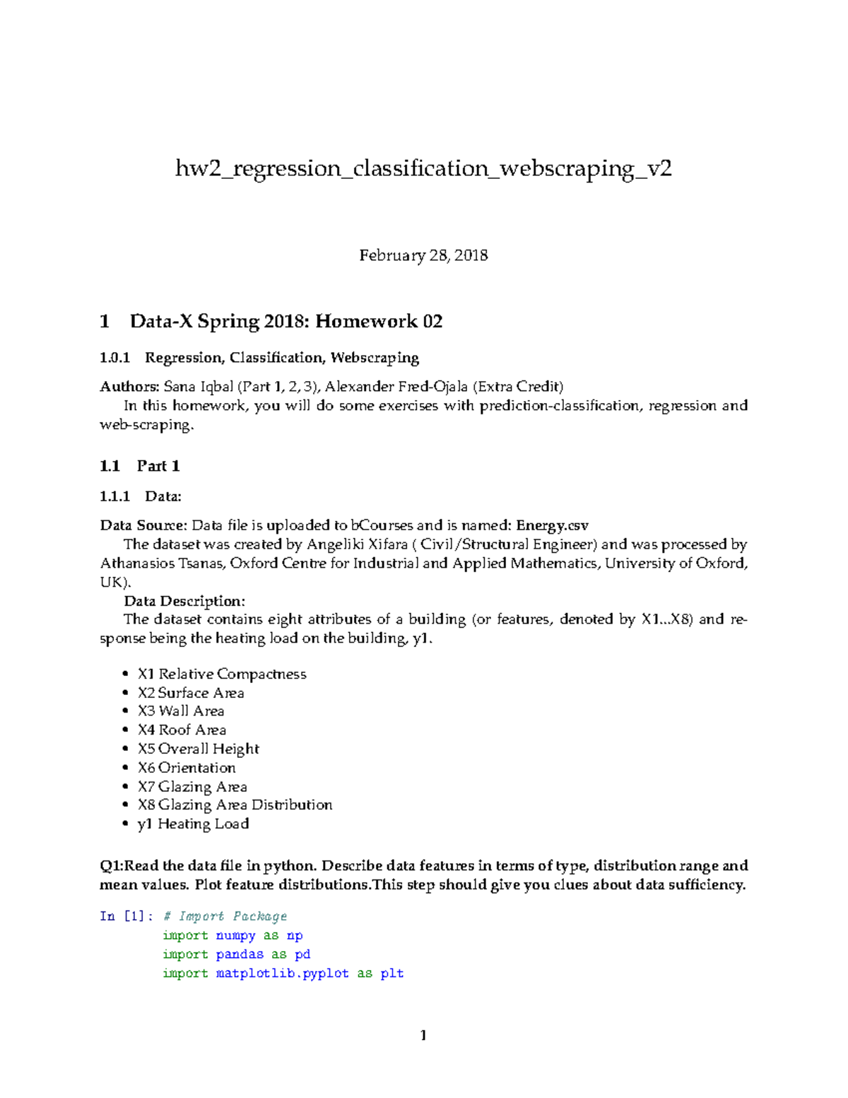 Hw2 regression classification webscraping v2 - hw2_regression_classification_webscraping_v ...