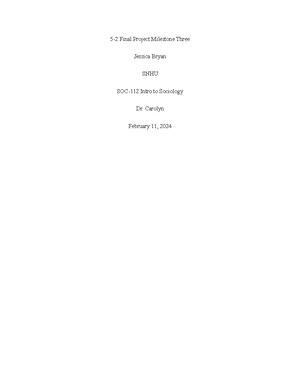 Jess Bryan SCS 200 Applied Social Sciences - Module Eight Question 1 a ...