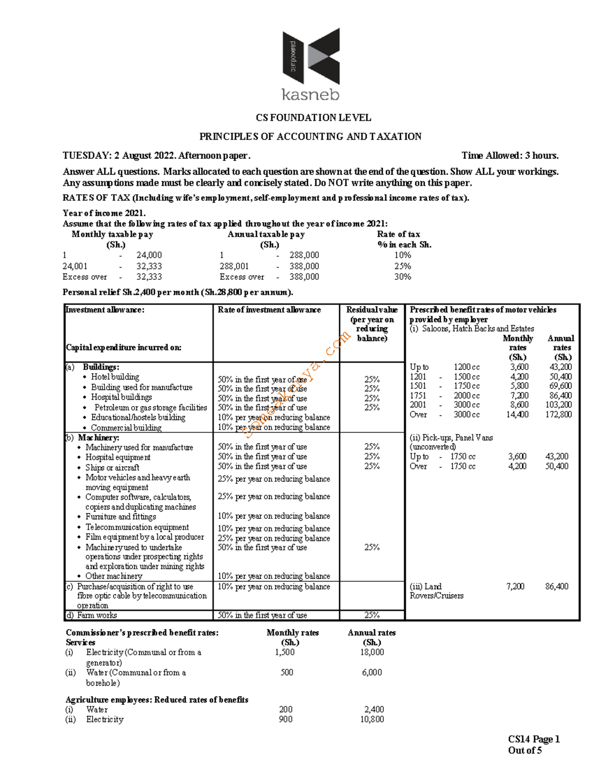 POAT-Pst - Principle notes - CS14 Page 1 Out of 5 CS FOUNDATION LEVEL ...
